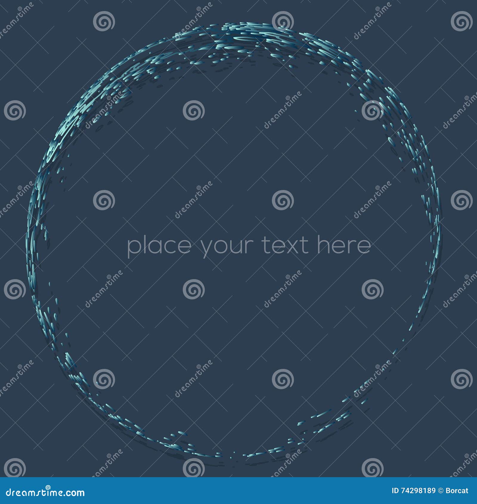 Hand Drawn Line Circle, with Place for Your Text. Stock Illustration ...