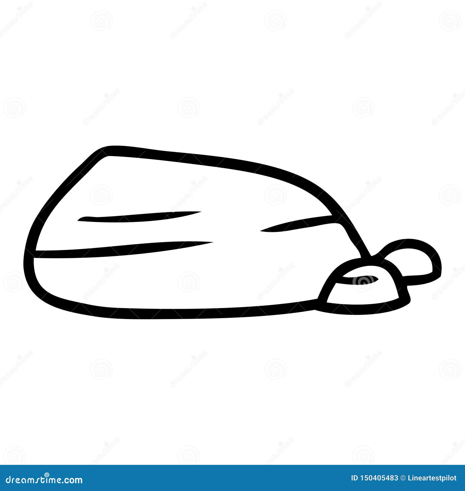 Hand Drawn Line Drawing Doodle of Stone and Pebbles Stock Vector ...