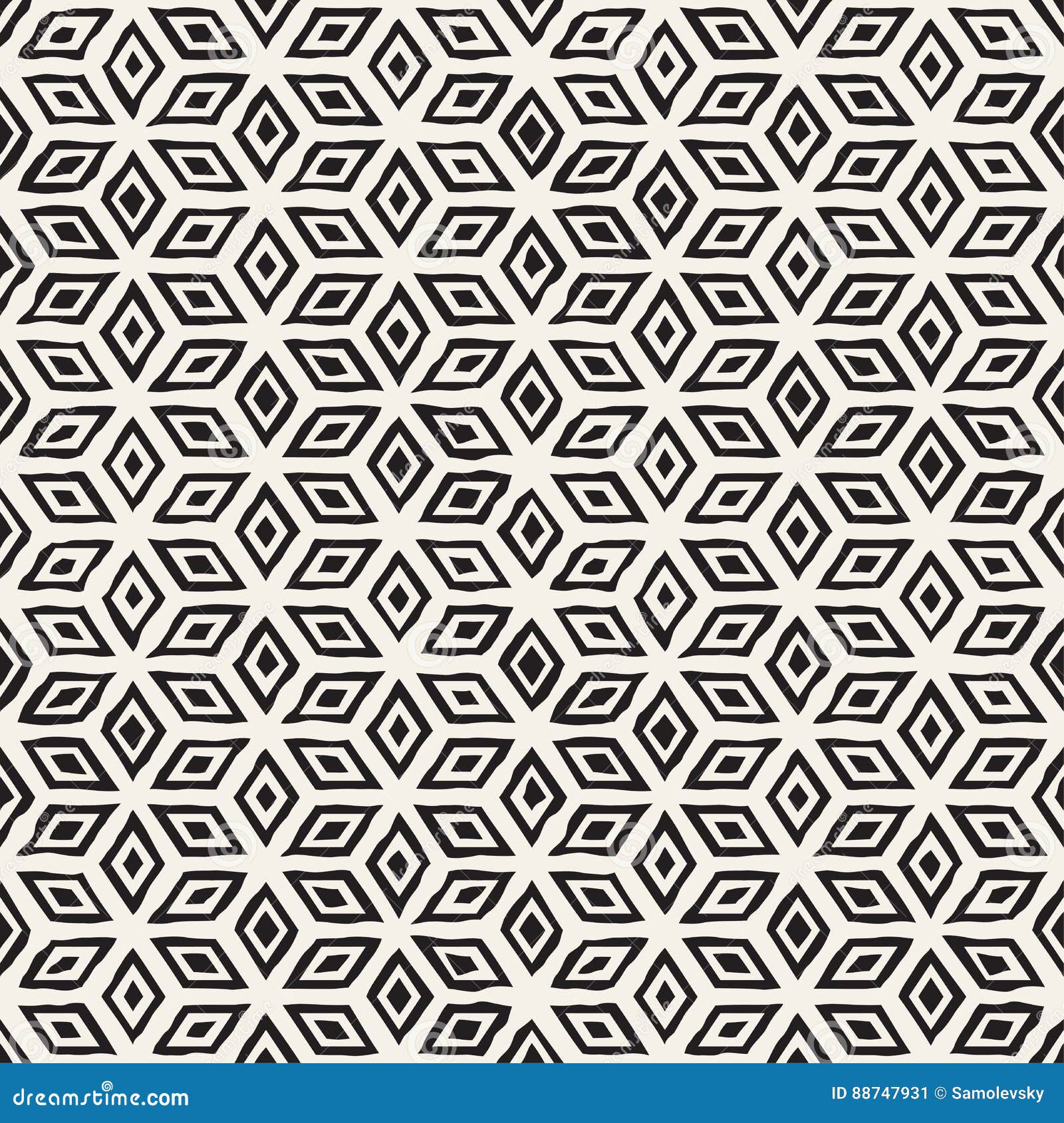 Hand Drawn Line Lattice. Abstract Freehand Background Design. Vector ...