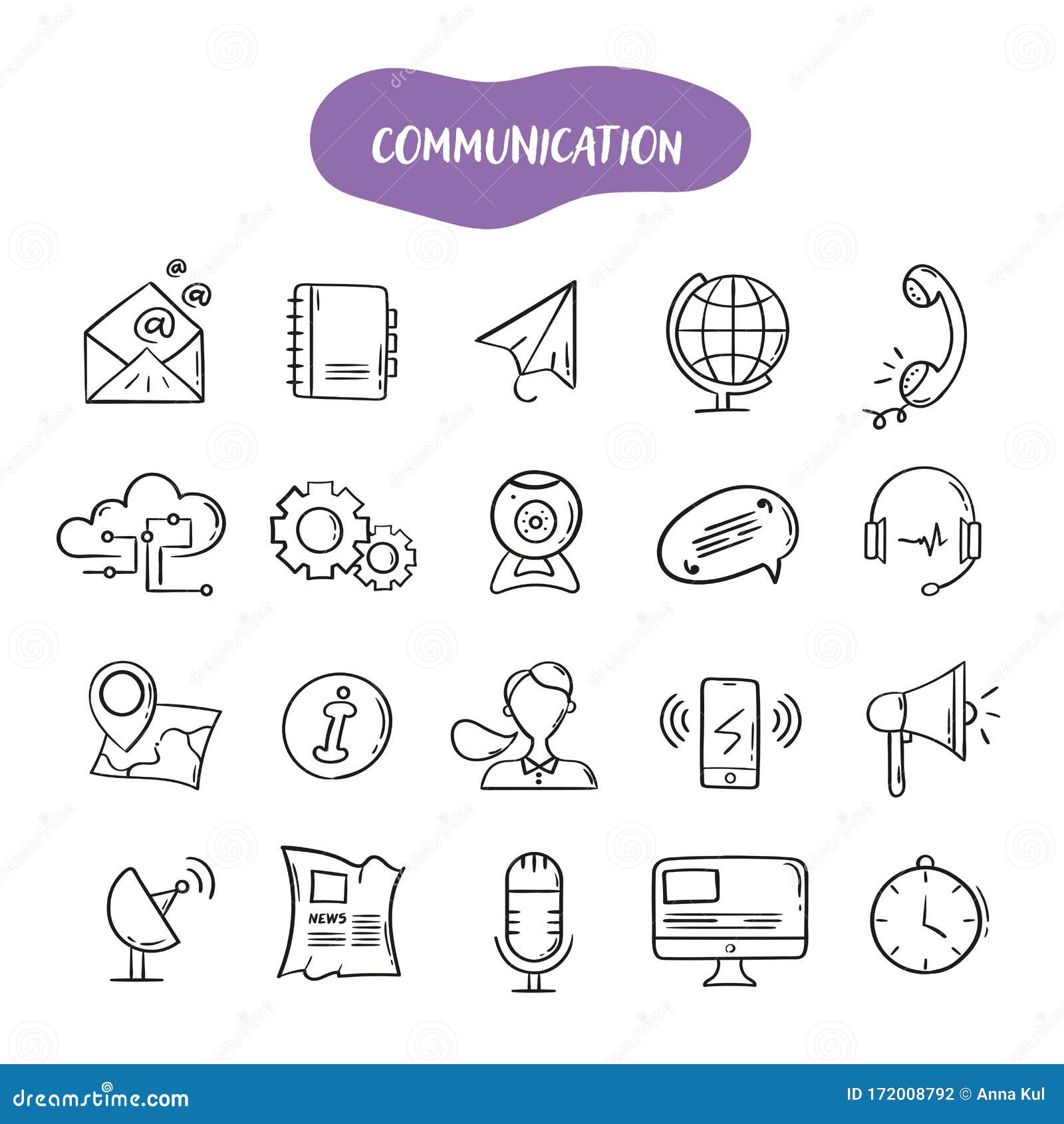 Beautiful Communication Icons Stock Illustrations – 2,989 Beautiful ...