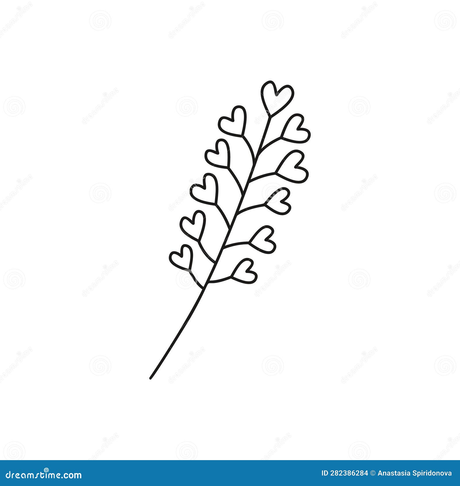 Hand Drawn Linear Vector Illustration of a Flower Stock Vector ...