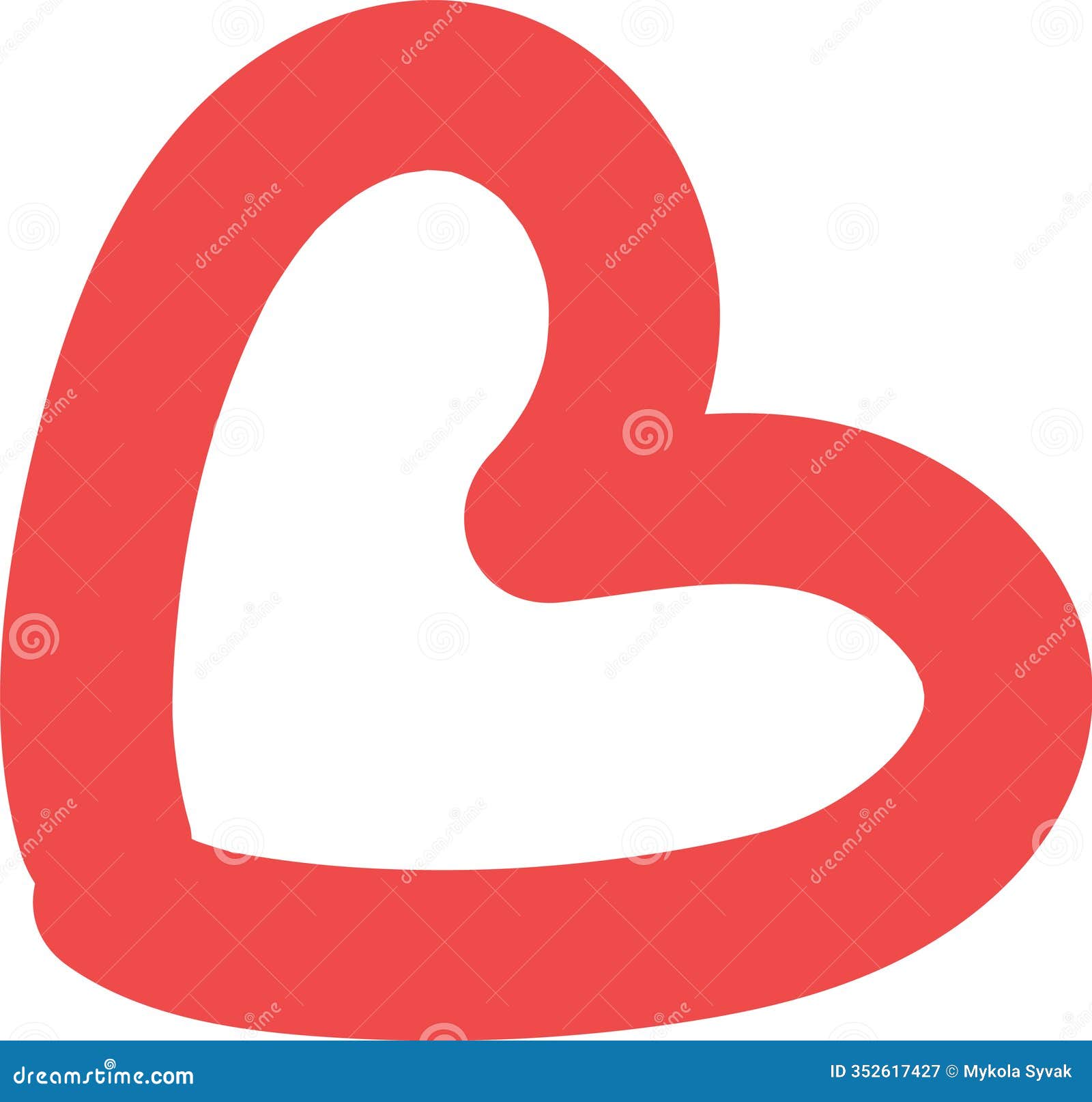 Hand Drawn Lined Heart stock illustration. Illustration of graphic ...