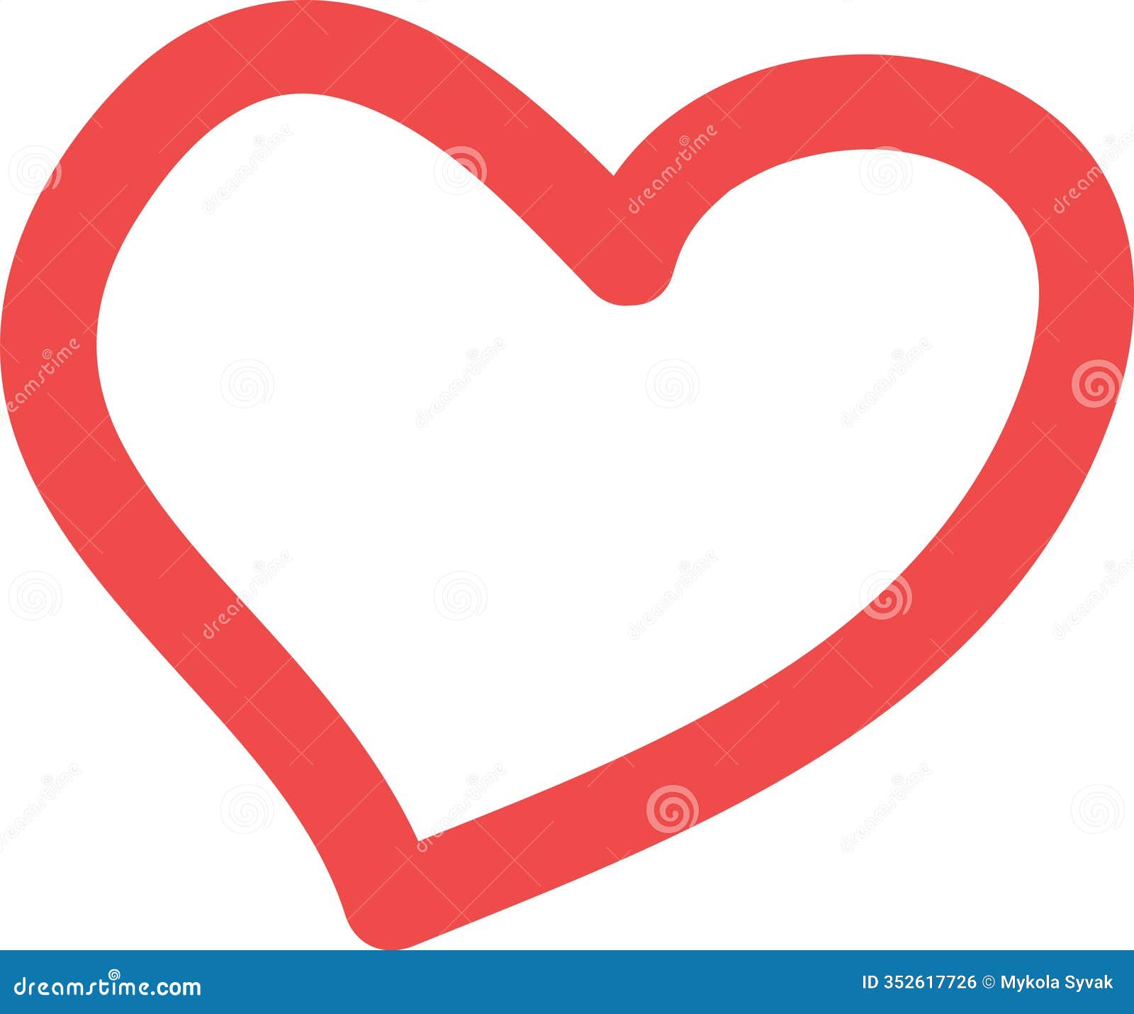 Hand Drawn Lined Heart stock illustration. Illustration of hand - 352617726