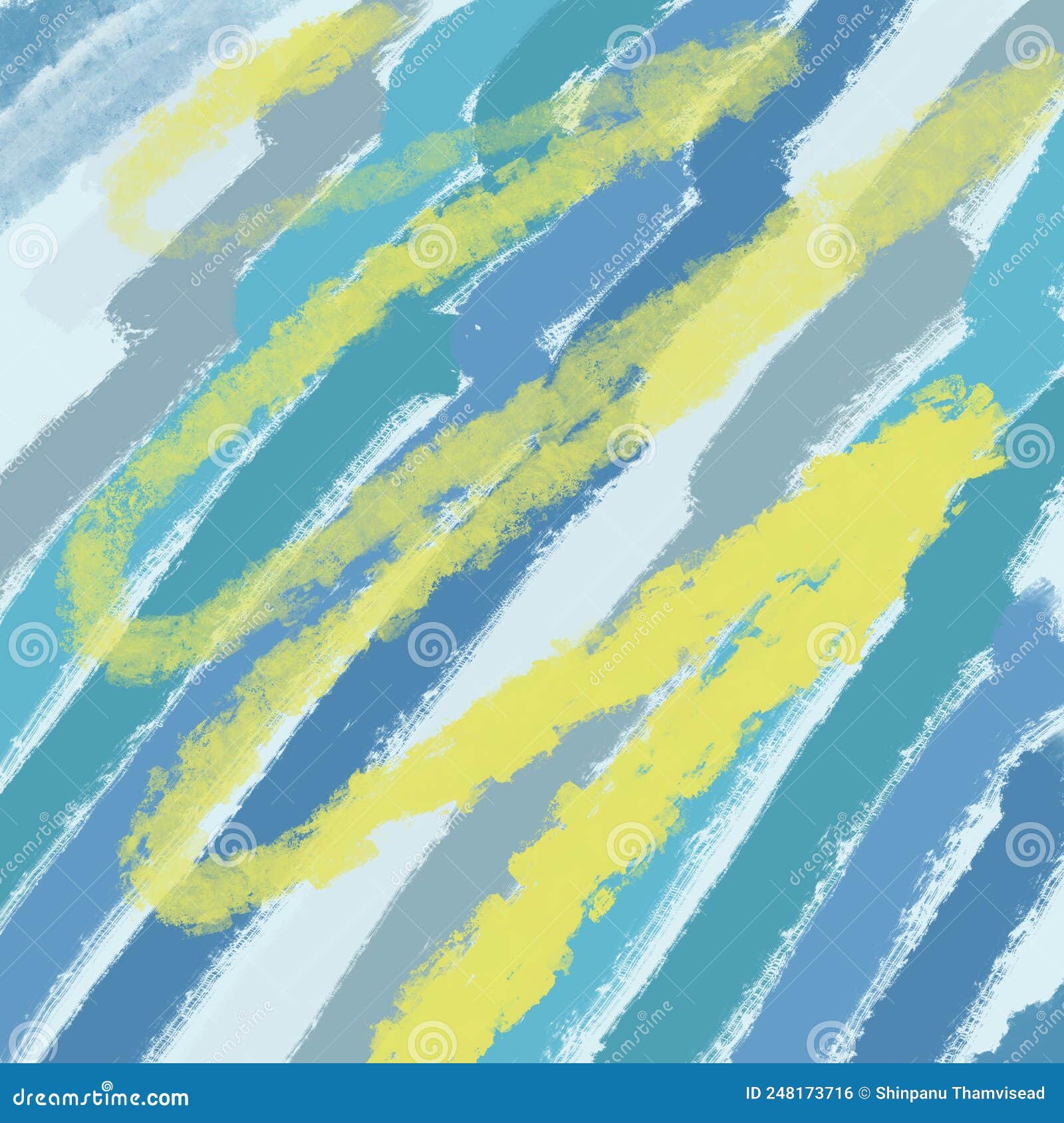 Hand Drawn Lines Shapes and Doodle Objects. Blue Abstract. Stock ...