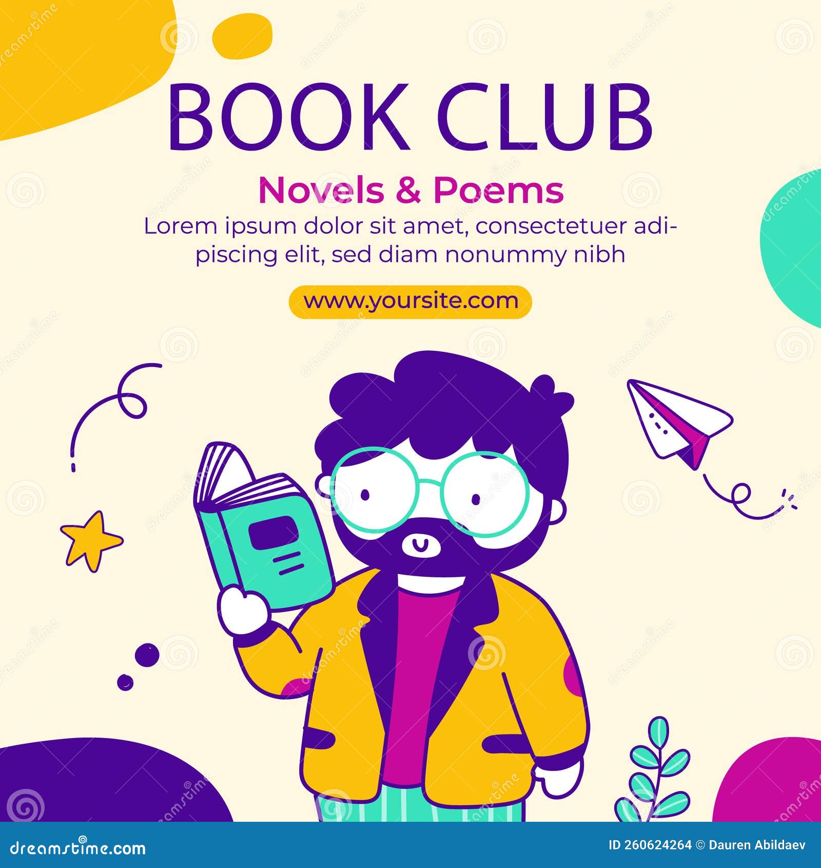 Hand Drawn Literature Posts Vector Illustration. Stock Illustration ...