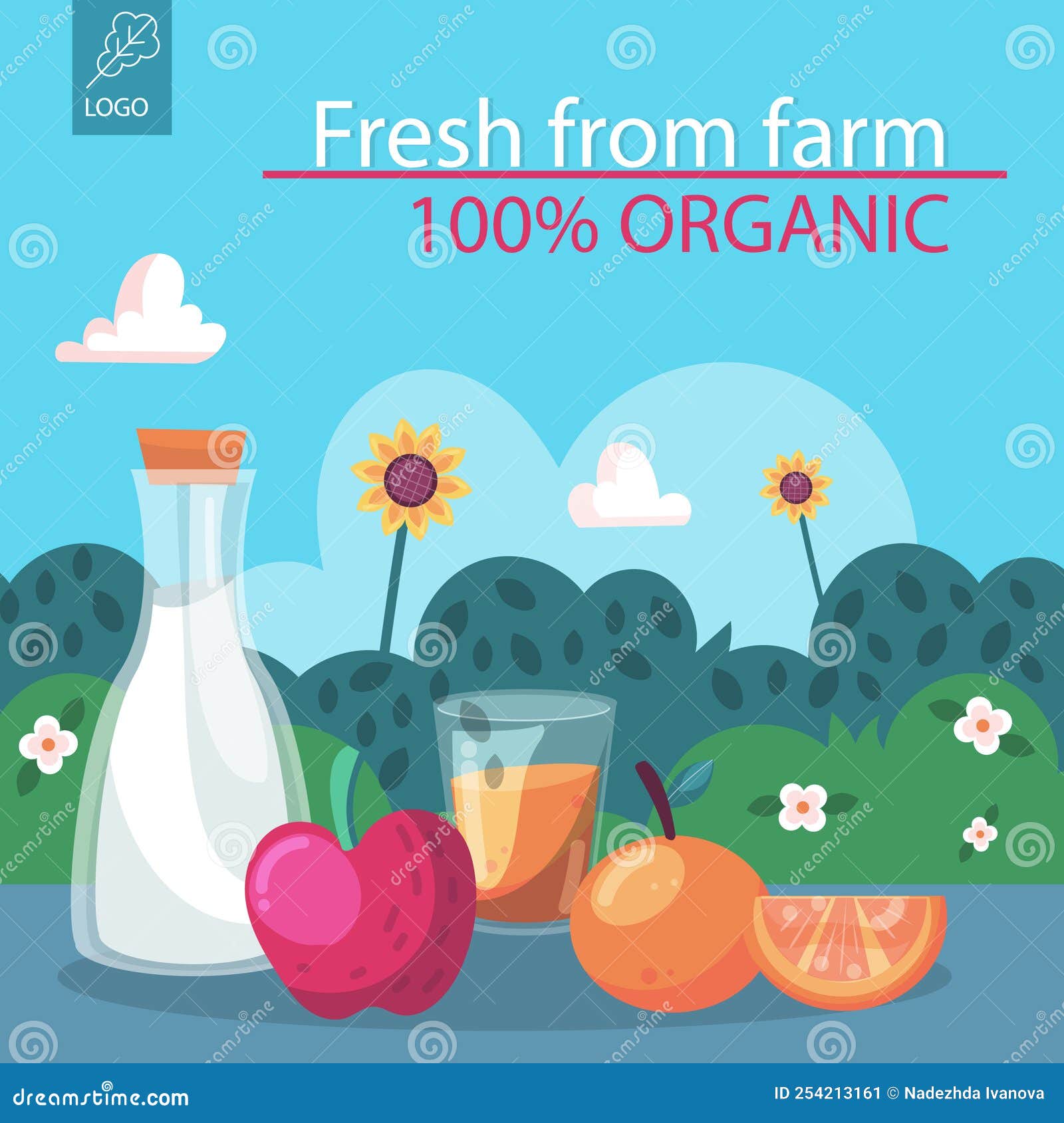 Hand Drawn Local Market Posts Vector Illustration Stock Vector ...