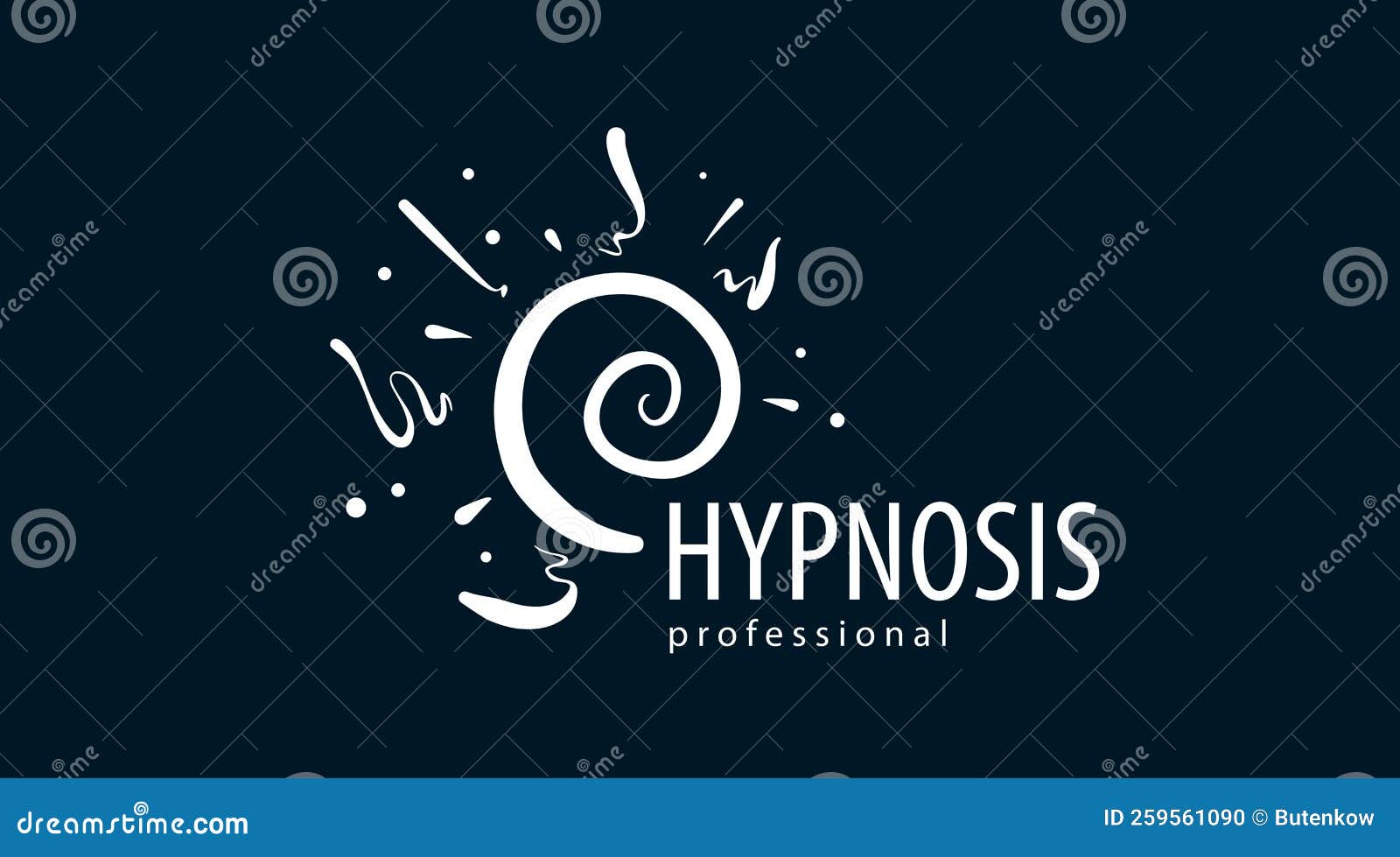 Hand-drawn Logo for Professional Hypnosis Stock Vector - Illustration ...