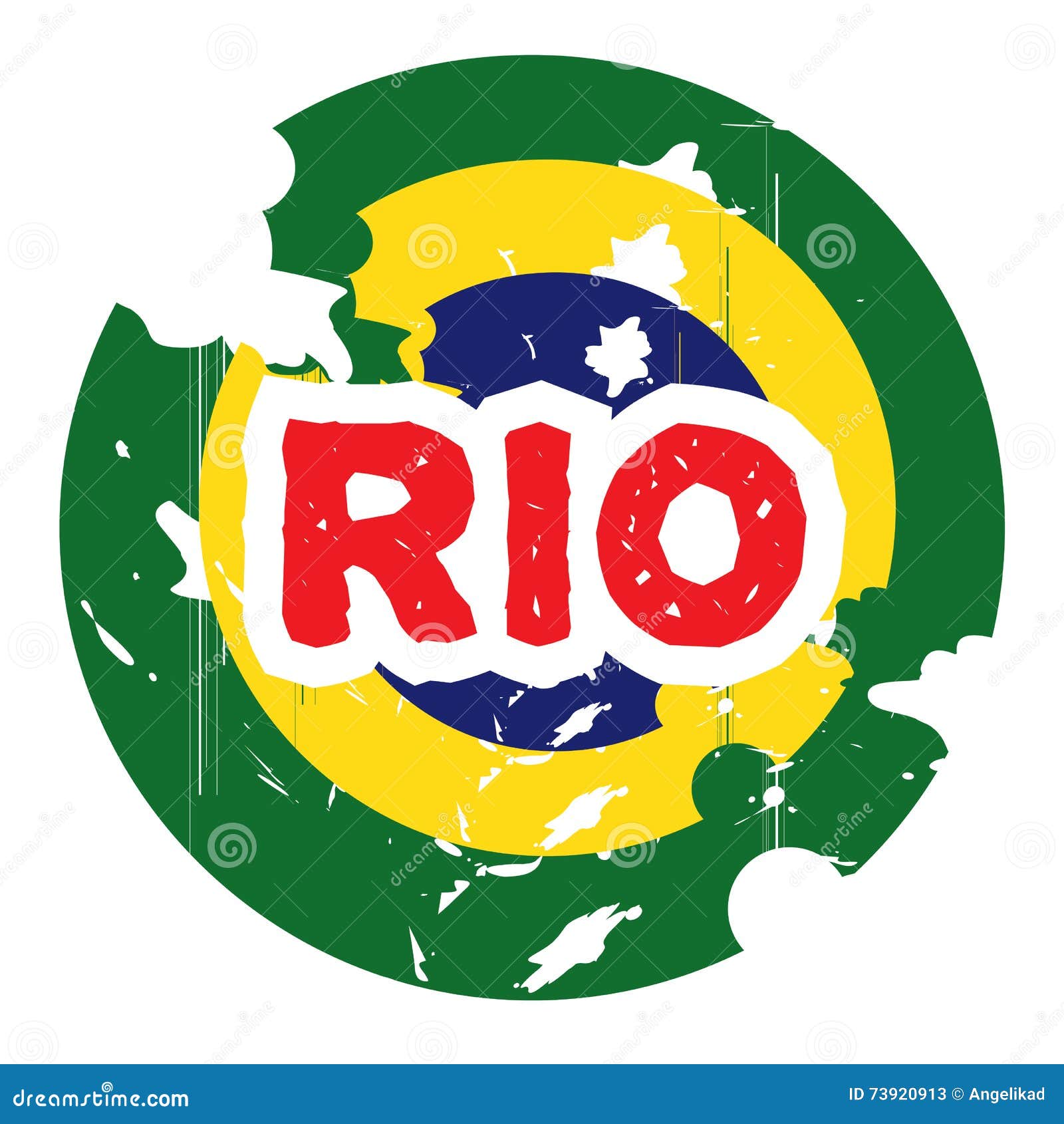 Hand drawn logo for Rio stock vector. Illustration of hand - 73920913