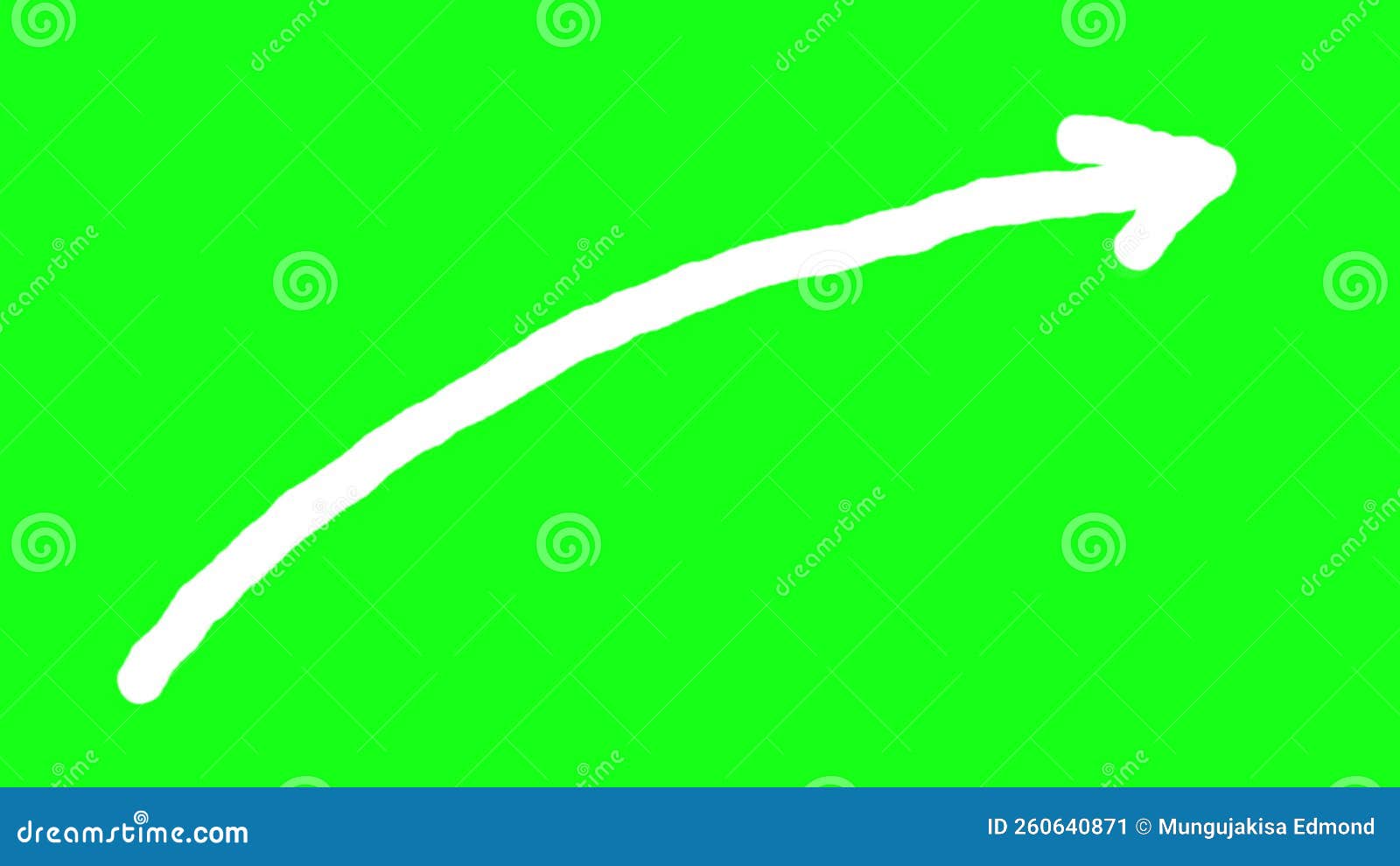 Hand Drawn Long Curve Upward Pointing Arrow. Stock Video - Video of ...