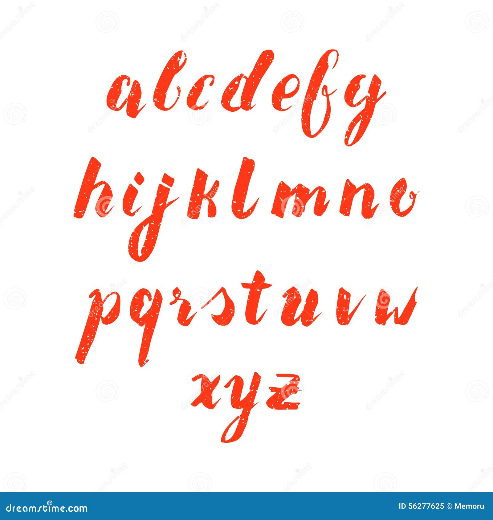 Hand Drawn Lowercase Alphabet Stock Vector - Illustration of expressive ...