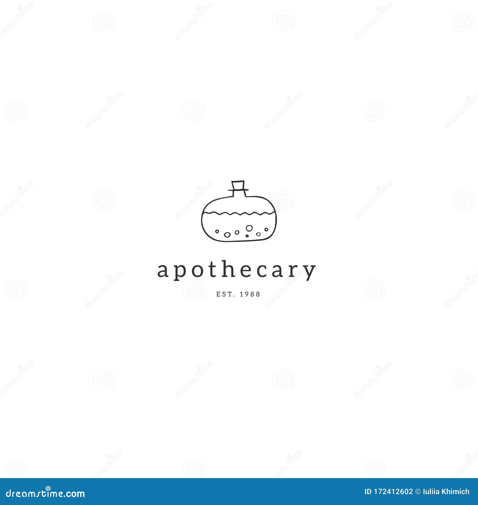 Hand Drawn Magic Potion. Vector Logo Template Stock Vector ...