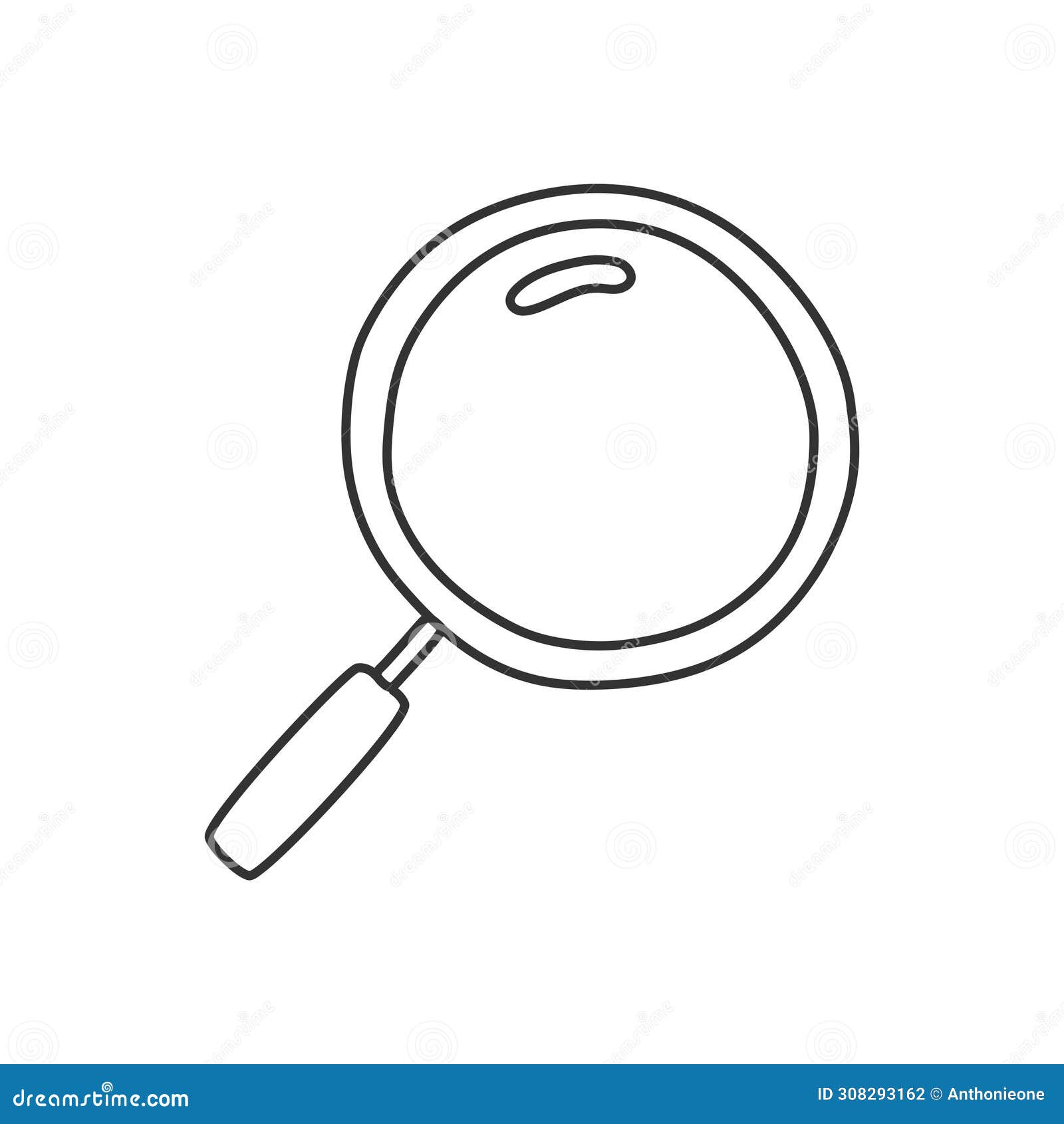 Hand Drawn Magnifier Doodle Search Icon Isolated Vector Illustration ...