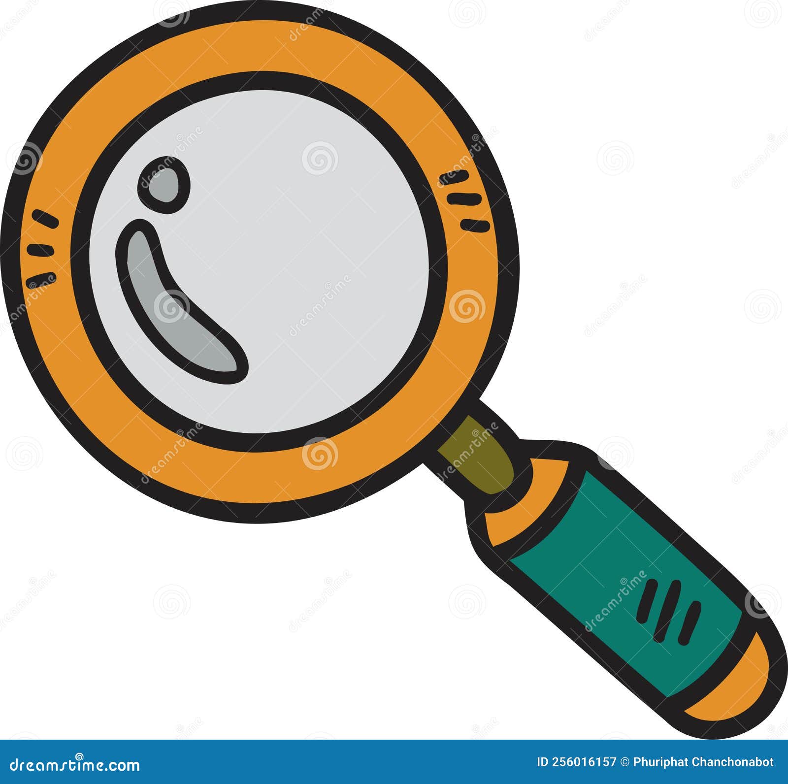 Hand Drawn Magnifying Glass Illustration Stock Vector - Illustration of ...