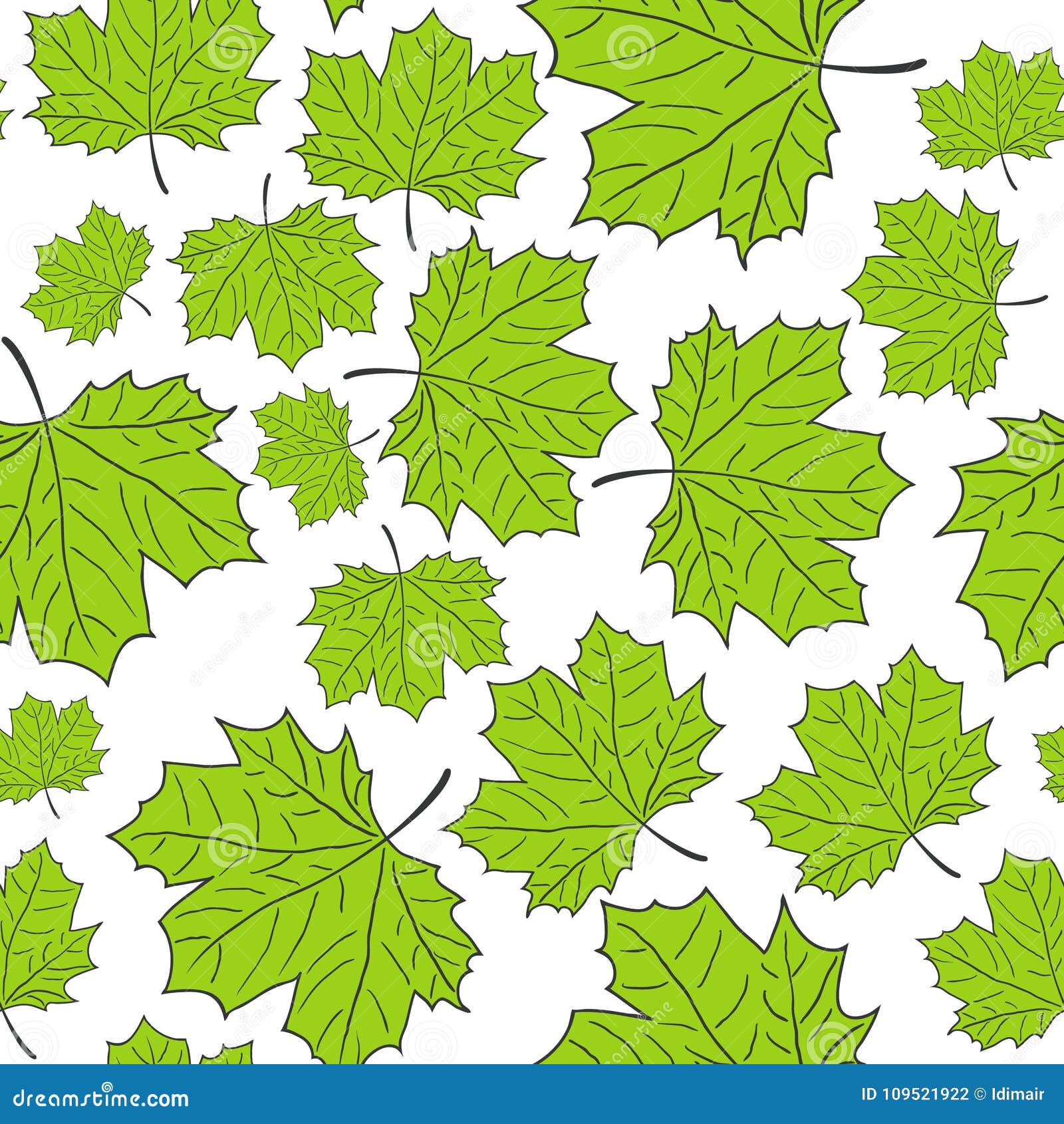 Hand Drawn Maple Leaf Seamless Pattern. Vector Stock Vector ... Hand Drawn Maple Leaf Seamless Pattern. Vector Stock Vector ...