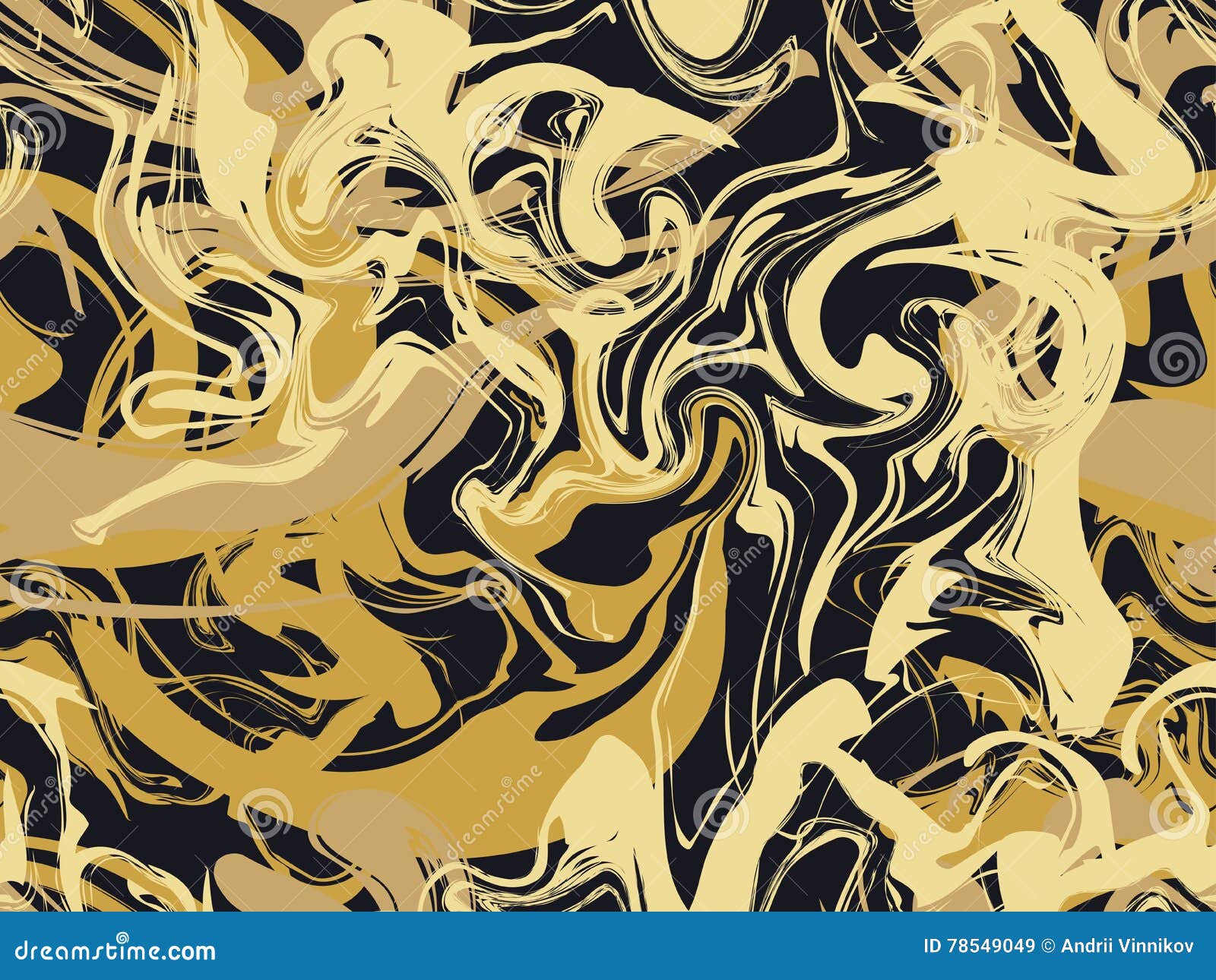 Hand Drawn Marbling Seamless Pattern. Watercolor Marbling Illustration ...