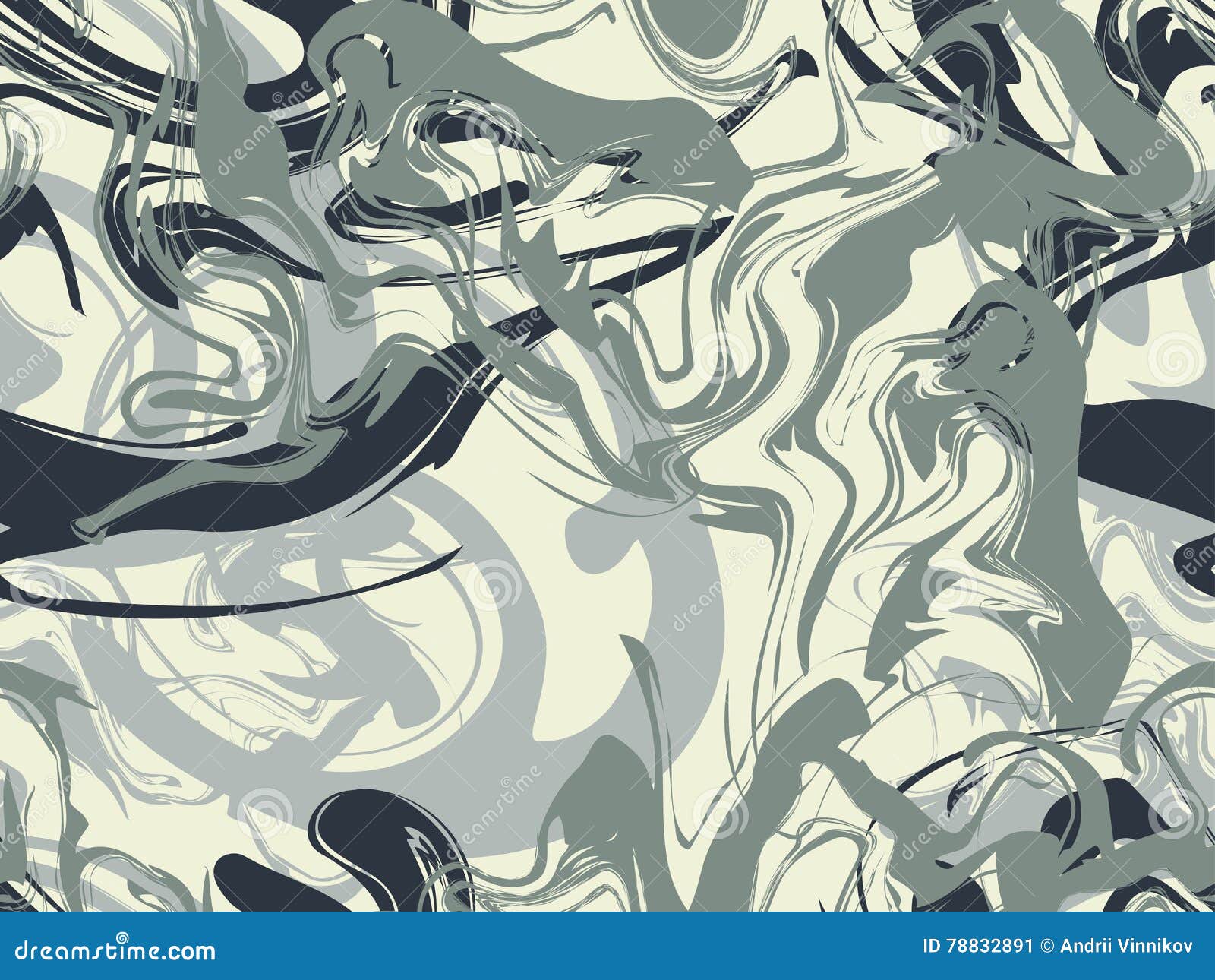 Hand Drawn Marbling Seamless Pattern. Watercolor Marbling Illustration ...