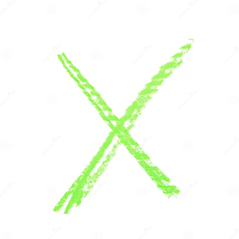 Hand drawn X mark isolated stock image. Image of sign - 108120045