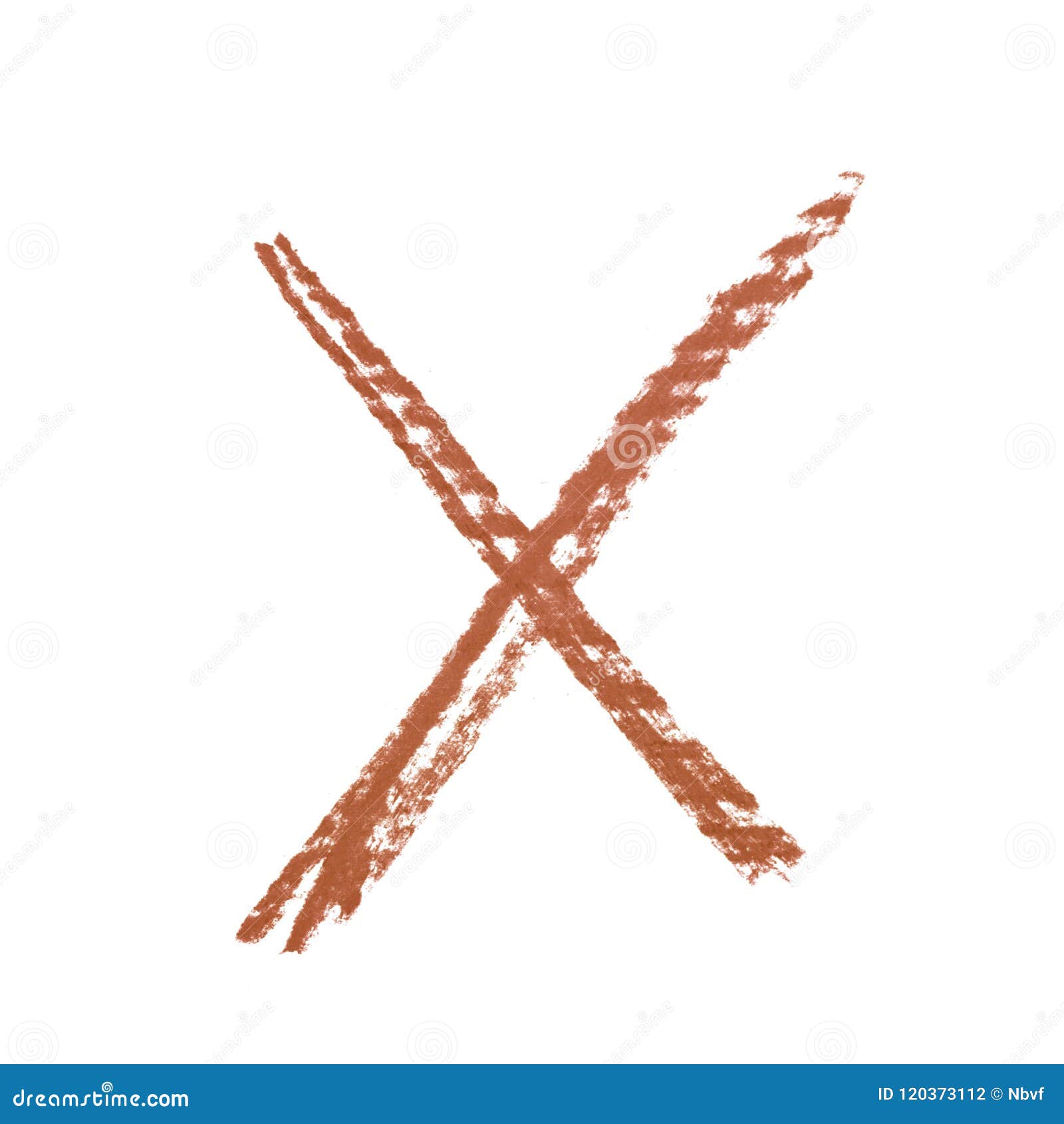 Hand drawn X mark isolated stock illustration. Illustration of drawing ...