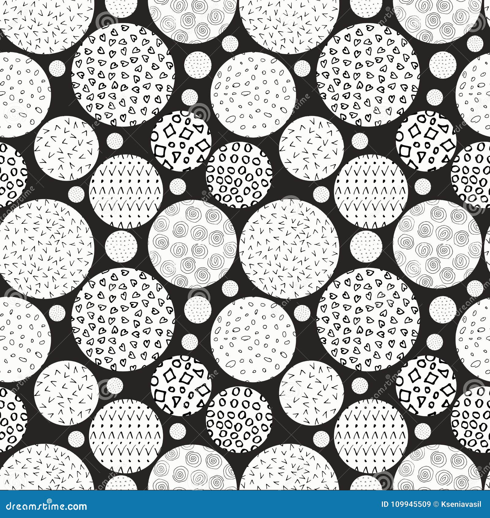 Hand Drawn Marker and Ink Seamless Patterns Stock Vector - Illustration ...