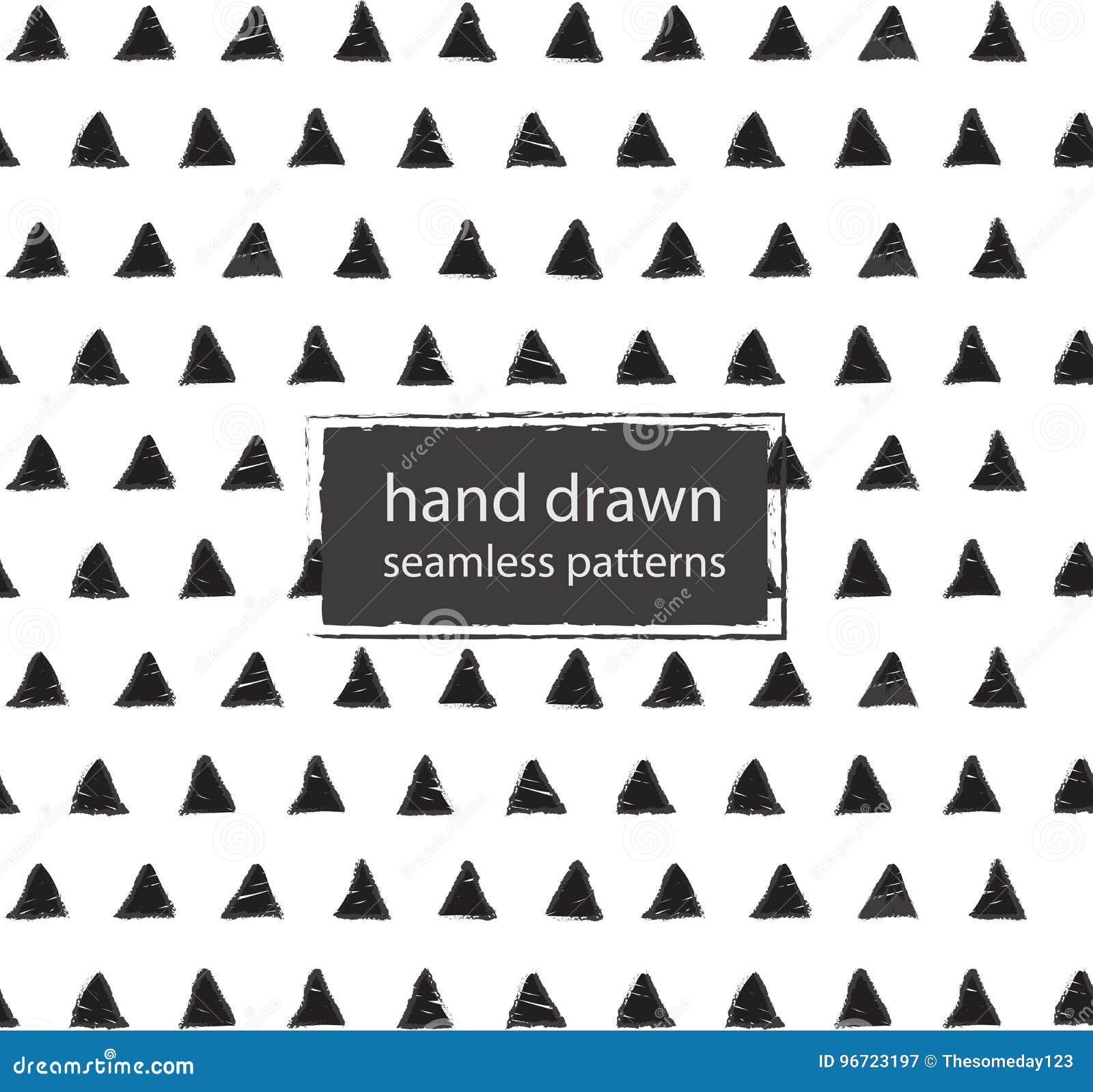 Hand Drawn Marker and Ink Seamless Patterns-2 Stock Vector ...
