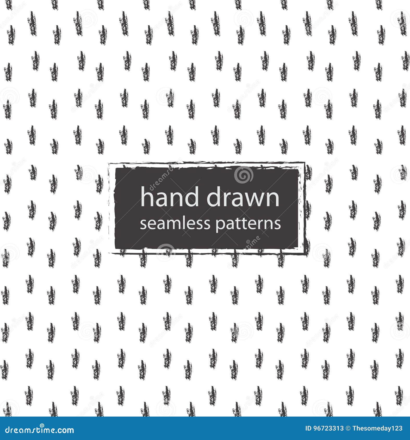 Hand Drawn Marker and Ink Seamless Patterns-4 Stock Vector ...