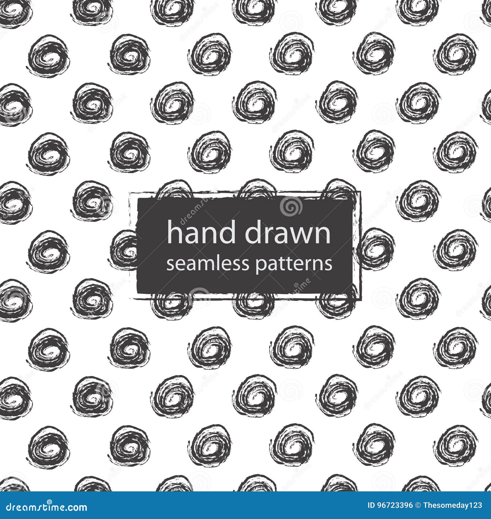 Hand Drawn Marker and Ink Seamless Patterns-5 Stock Vector ...