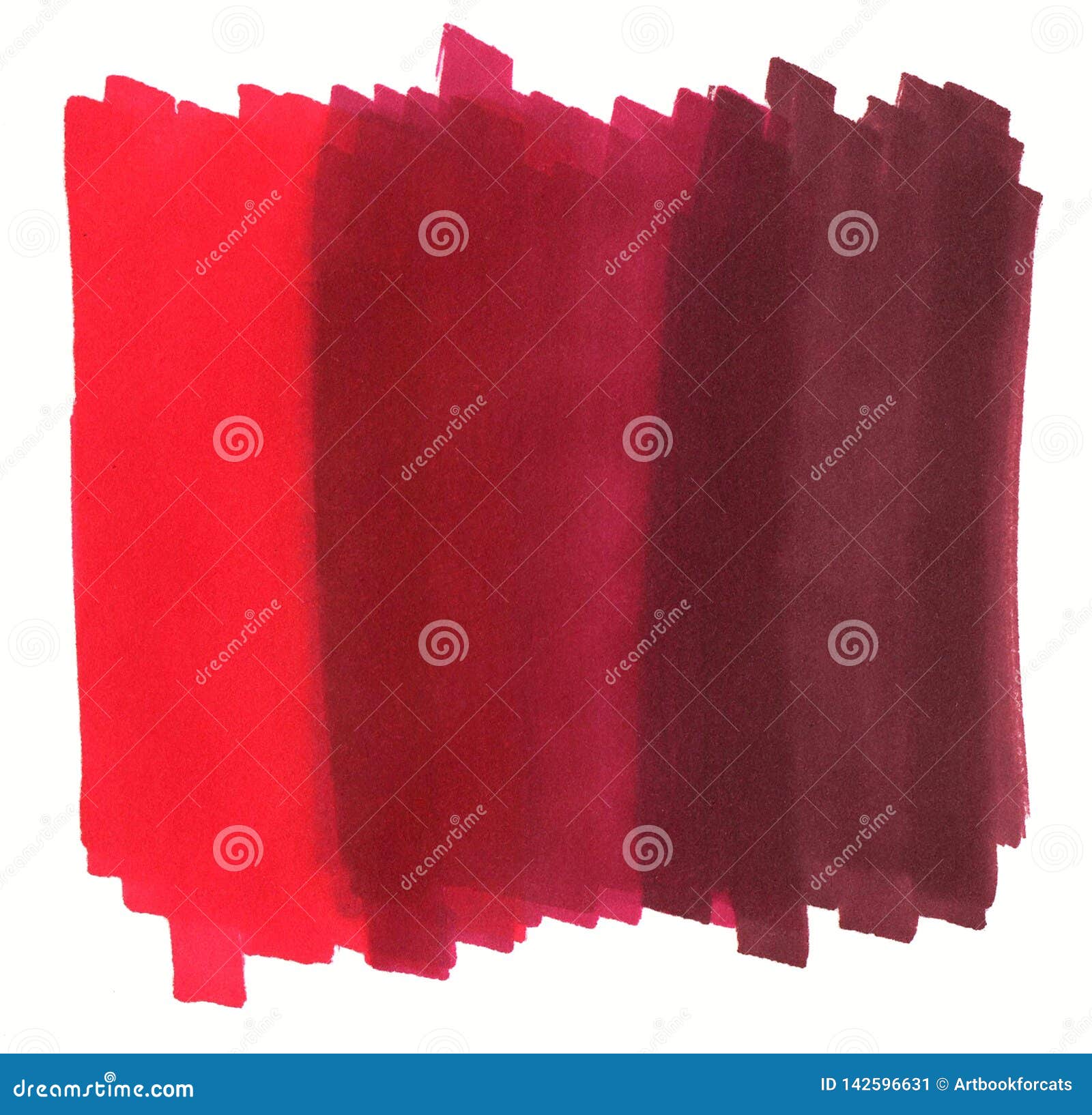 Hand Drawn Marker Red Gradient Stain Background Stock Illustration ...