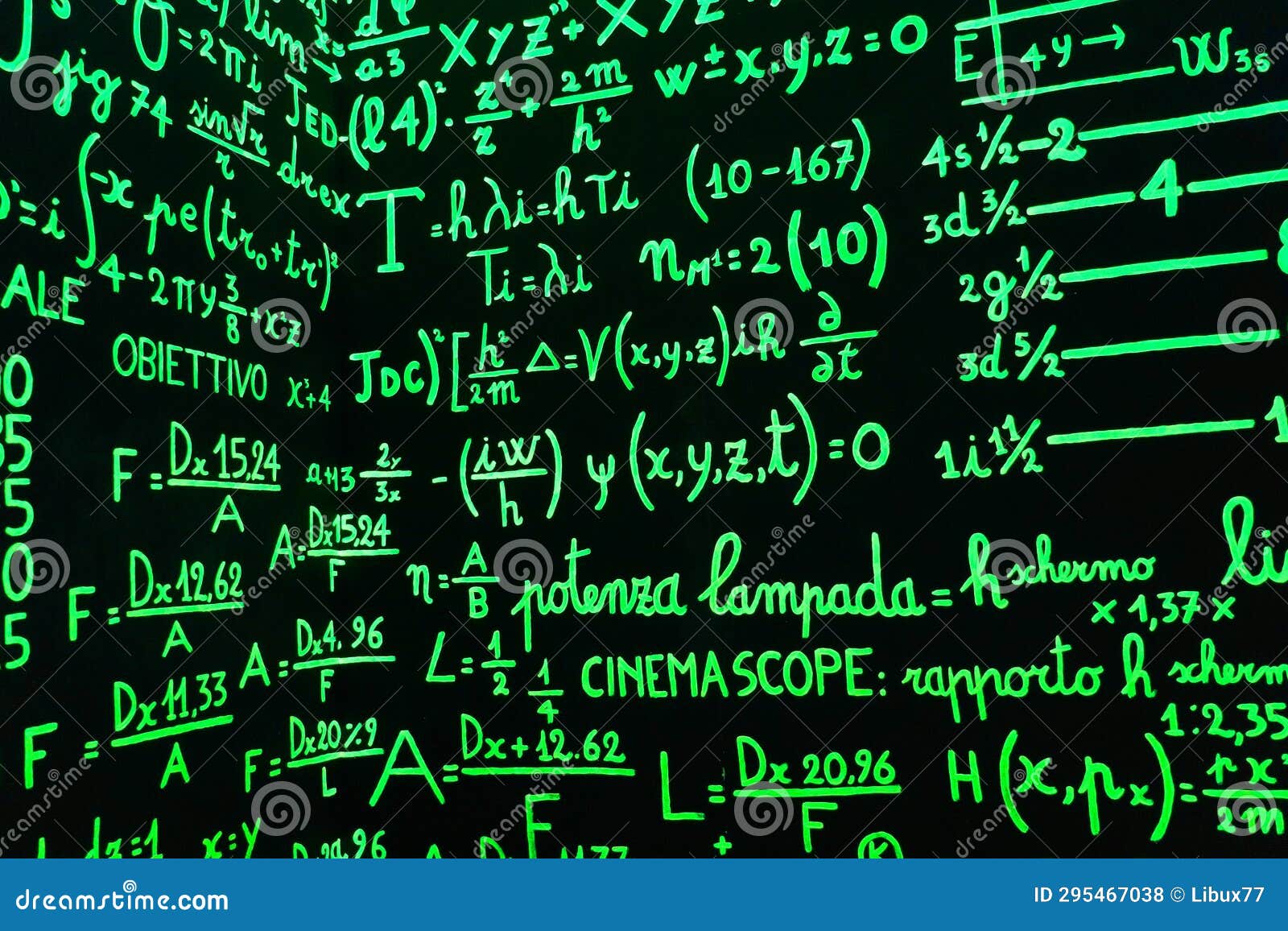 Hand Drawn Math Symbols. Math Symbols on Black Background Stock Photo ...