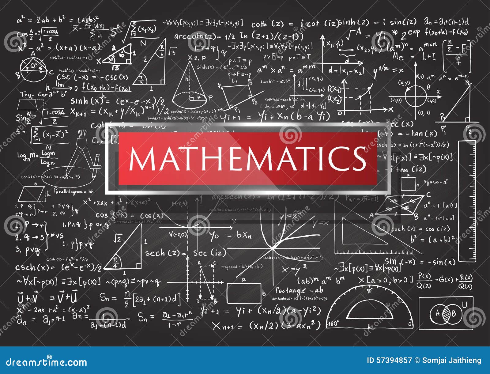 Hand Drawn Mathematics Cartoon Vector | CartoonDealer.com #57394857