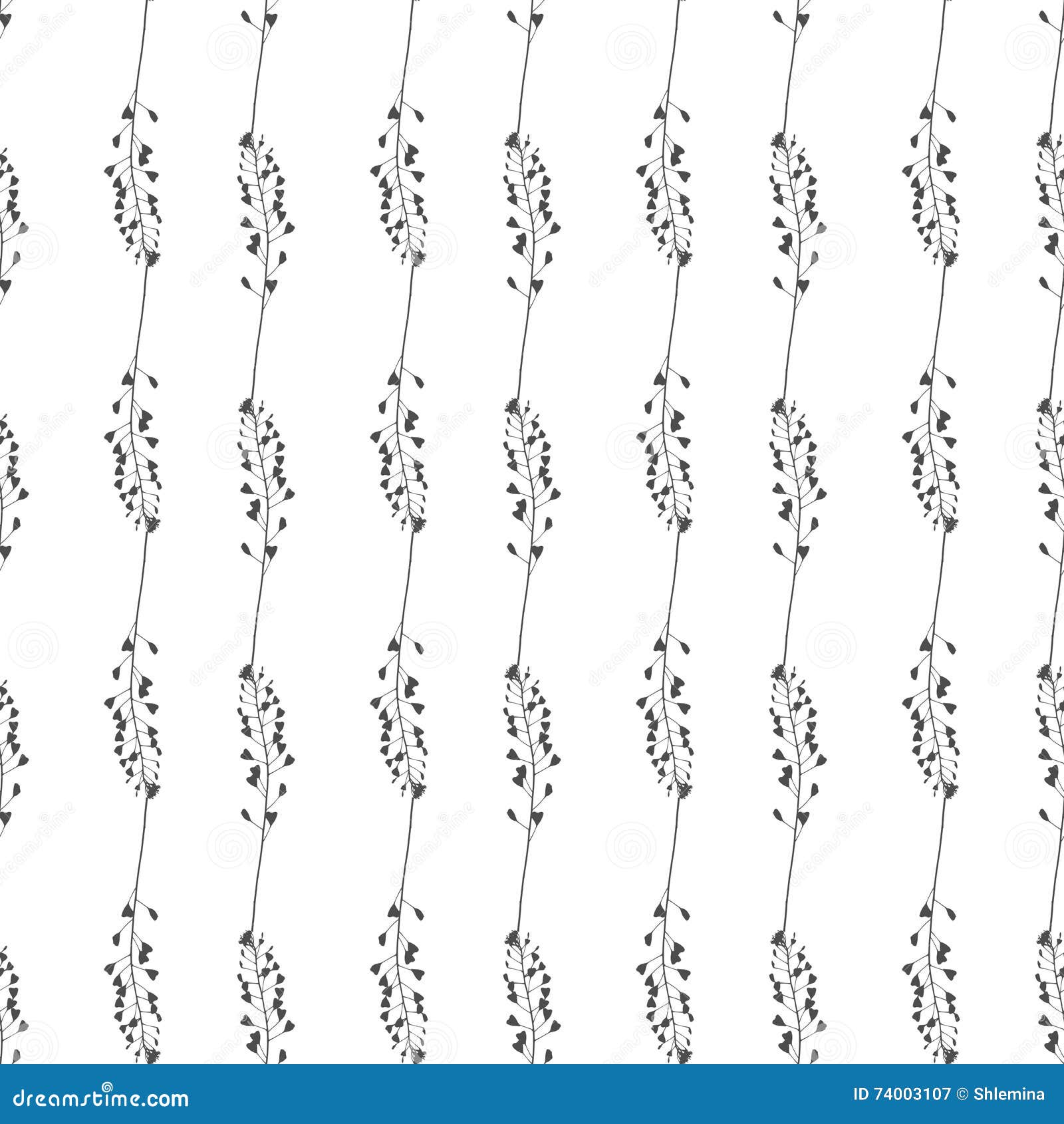 Hand Drawn Meadow Grass Seamless Pattern Stock Vector - Illustration of ...