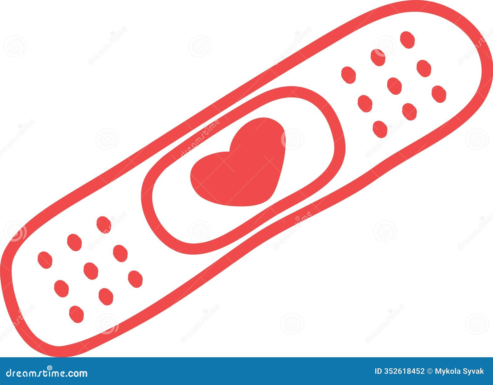 Medical Plaster. Vector Linear Illustration. Freehand Doodle Drawing ...