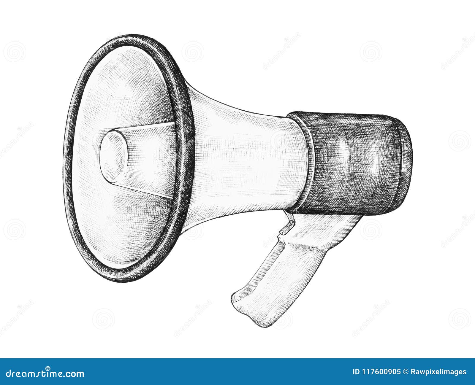 Hand Drawn Megaphone Speaker Illustration Stock Illustration ...