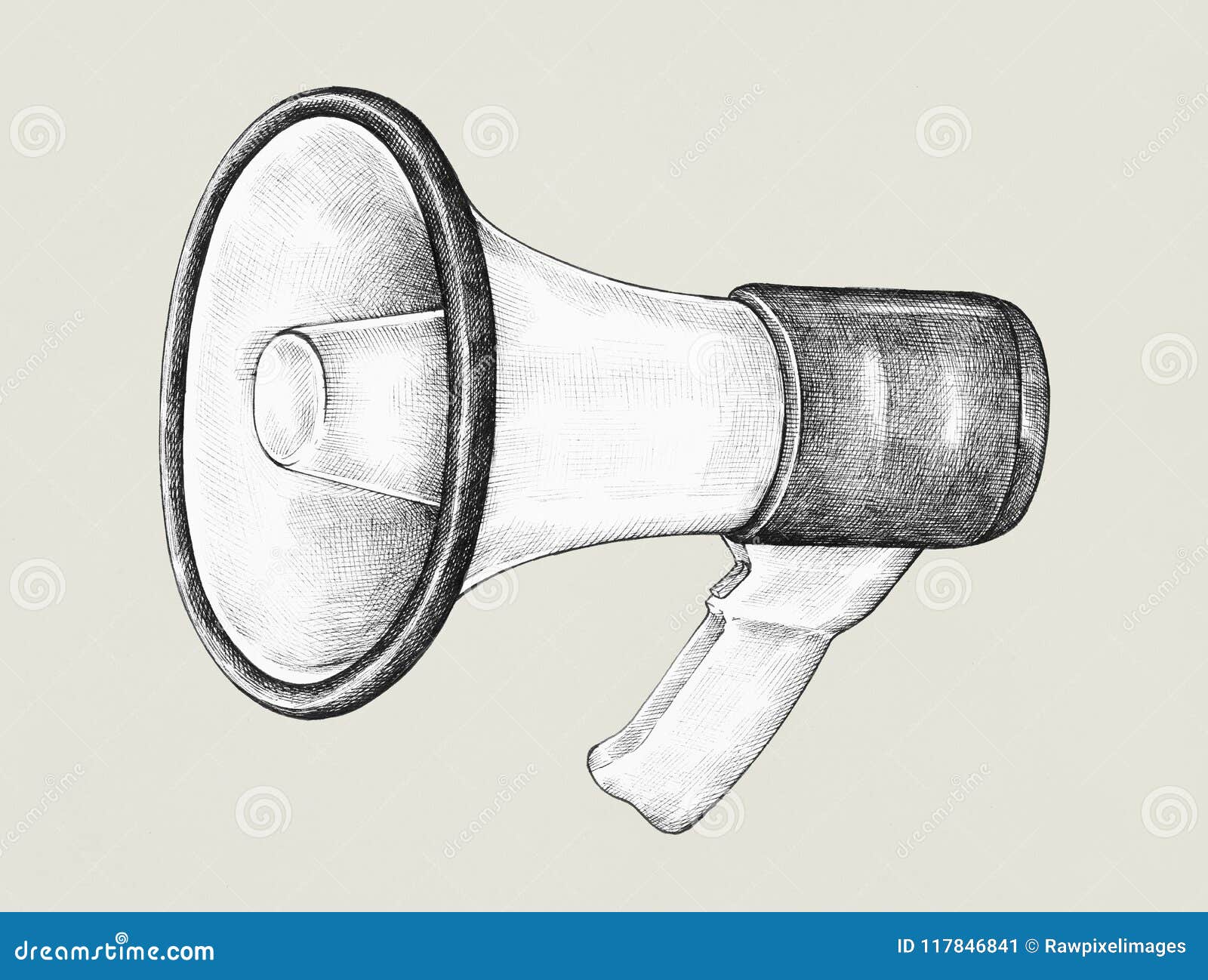Hand Drawn Megaphone Speakers Illustration Stock Illustration ...