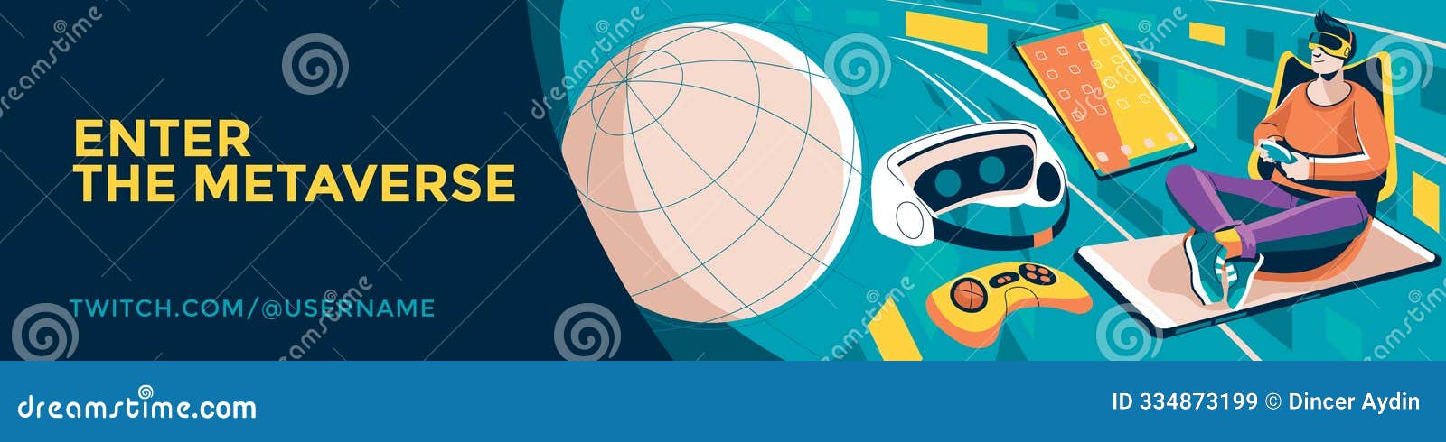 Hand Drawn Metaverse Template Design Stock Vector - Illustration of ...