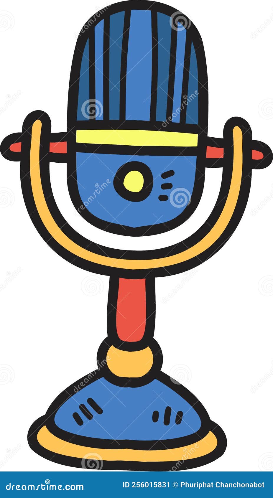 Hand Drawn Microphone Illustration Stock Vector - Illustration of sing ...