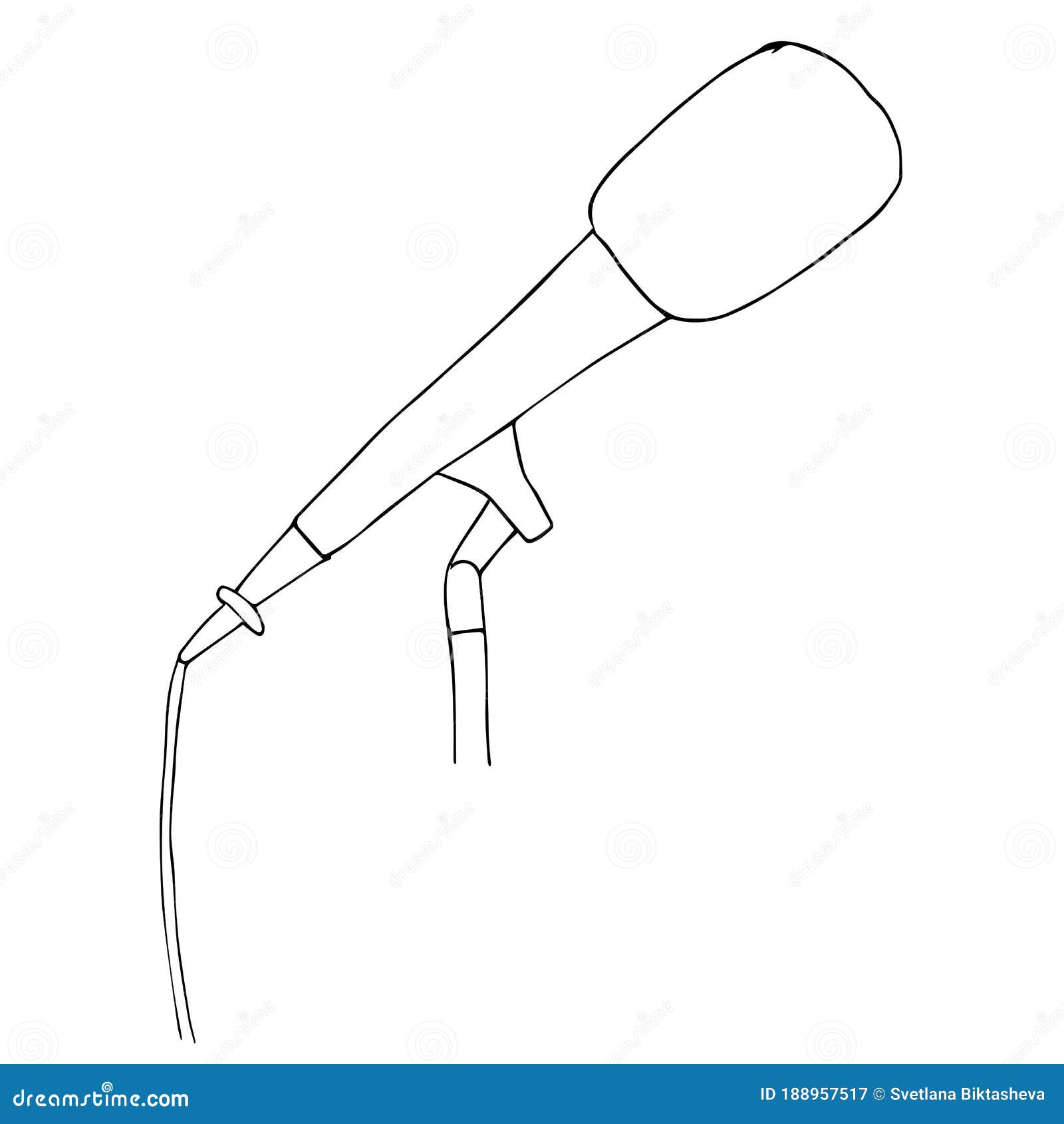 Hand Drawn Microphone. Vector Scribble Microphone Stock Vector ...