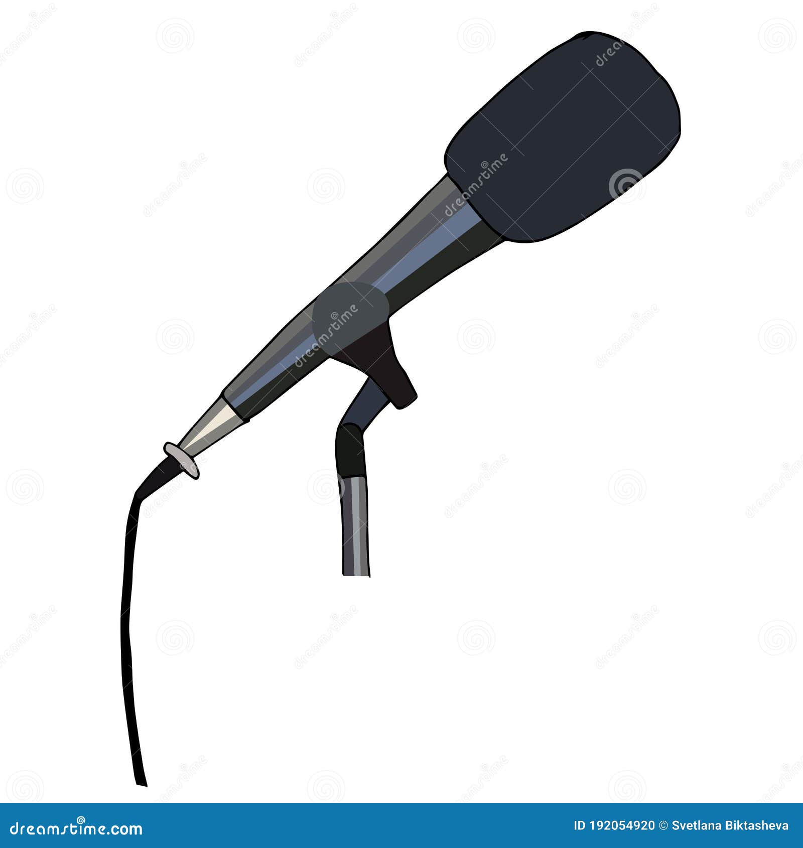 Hand Drawn Microphone. Vector Scribble Microphone Stock Vector ...