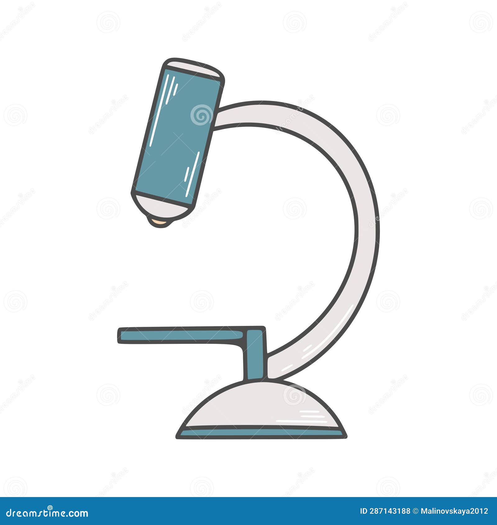 Hand Drawn Microscope Vector Illustration Stock Illustration ...