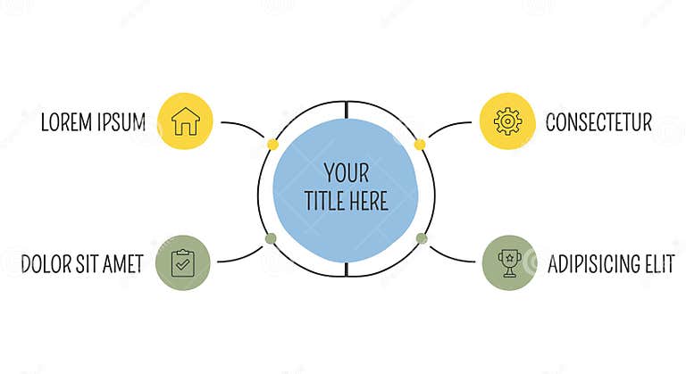 Hand Drawn Mind Map Template Stock Vector - Illustration of concept ...