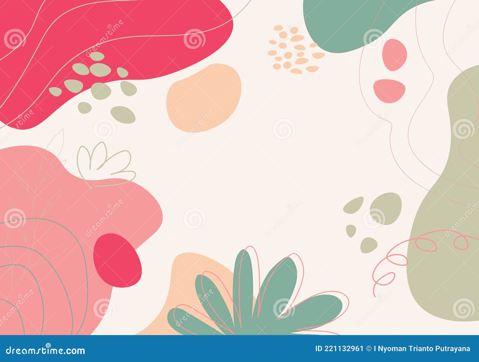 Hand Drawn Minimal Style Background. Vector Illustration Stock Vector ...
