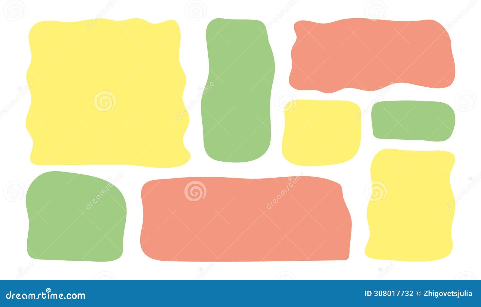 Hand Drawn Minimalist Multicolored Textbox Set. Blank Quote Frames ...