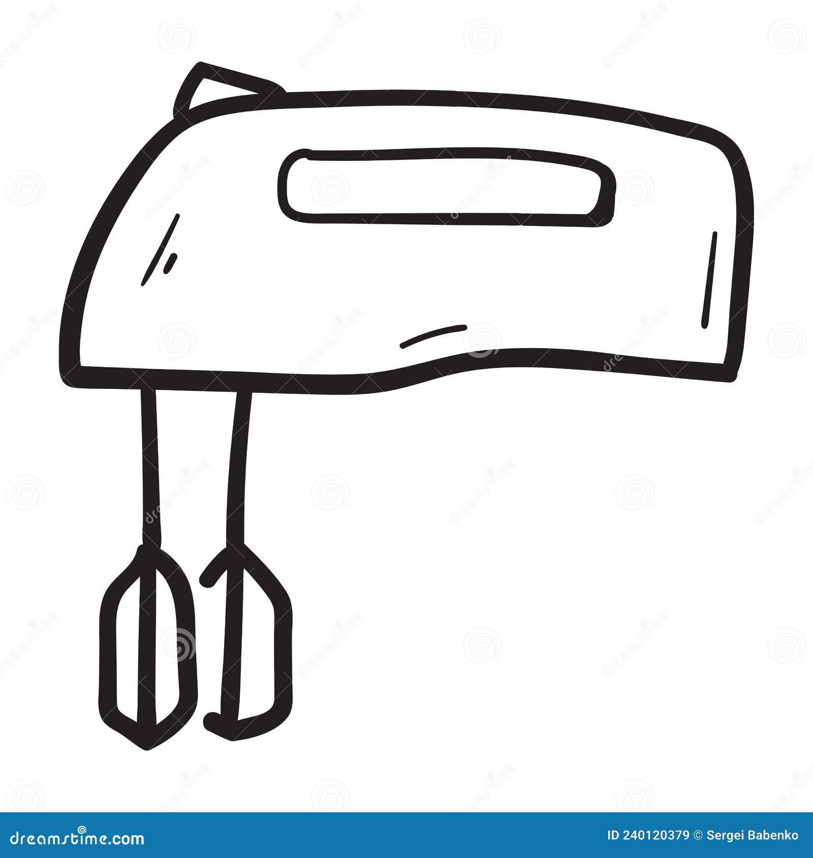 Hand Drawn Mixer Icon in Doodle Style Isolated Stock Vector ...
