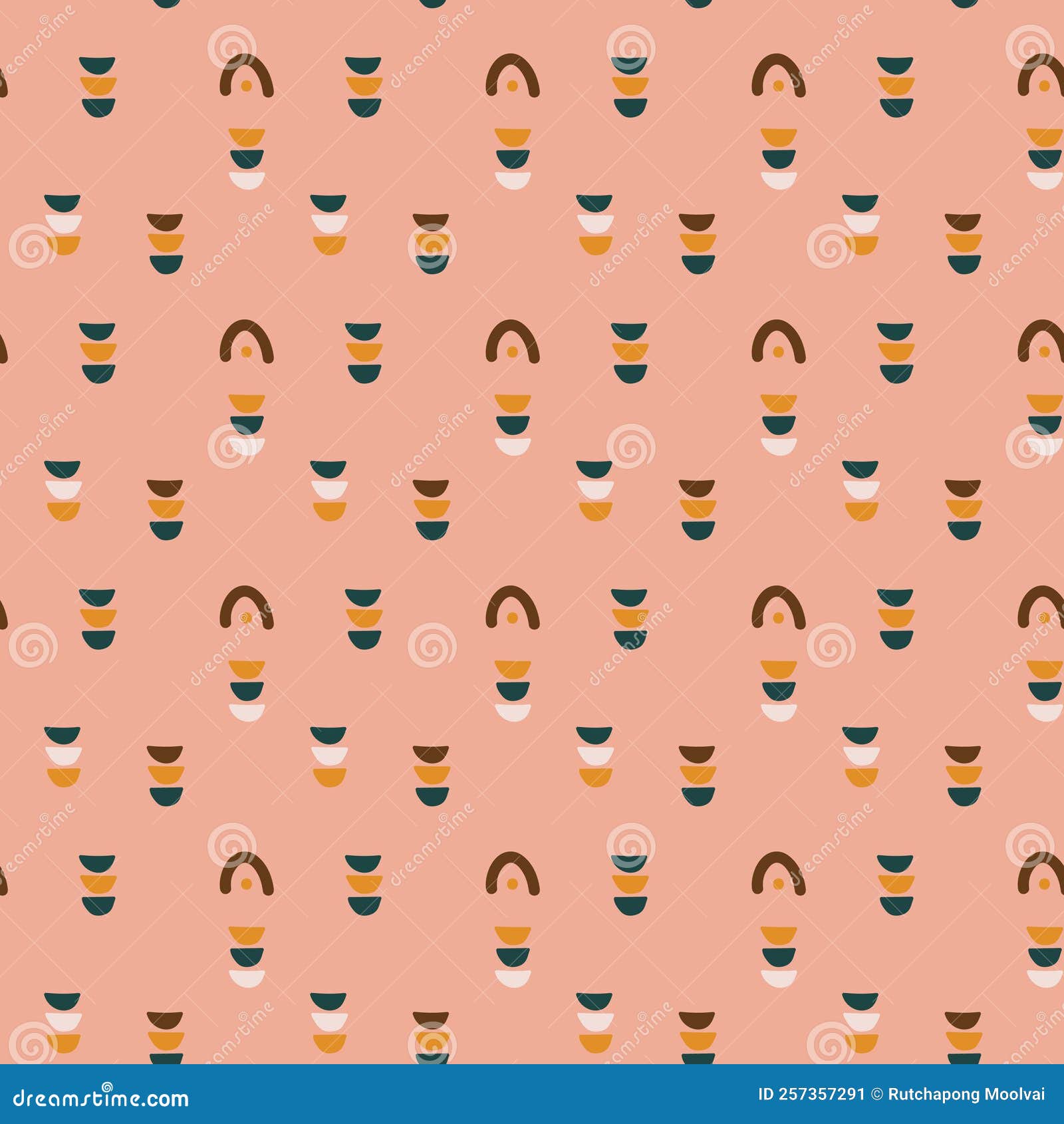 Hand Drawn Modern Doodle Seamless Pattern Stock Illustration ...