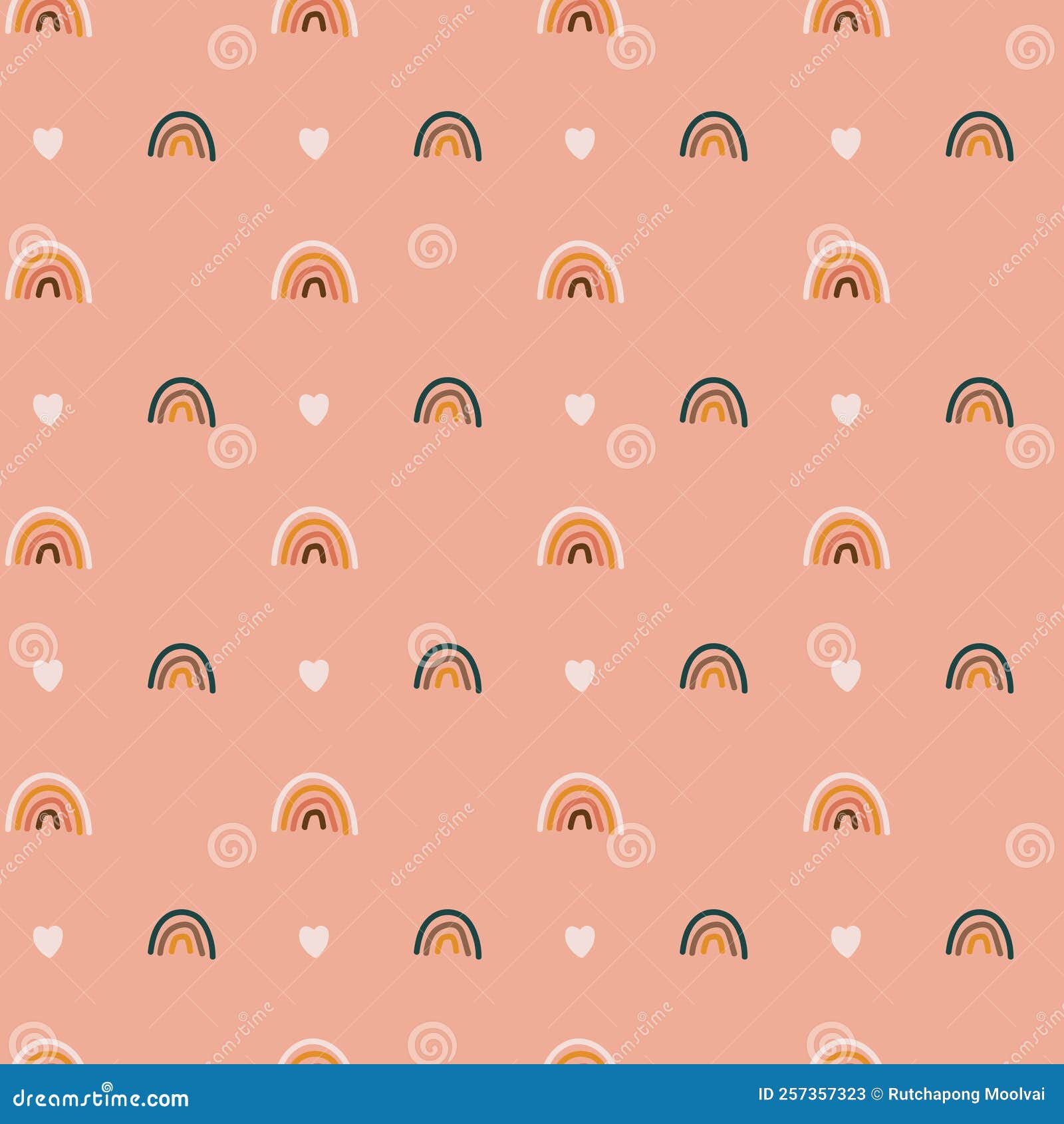 Hand Drawn Modern Doodle Seamless Pattern Stock Illustration ...