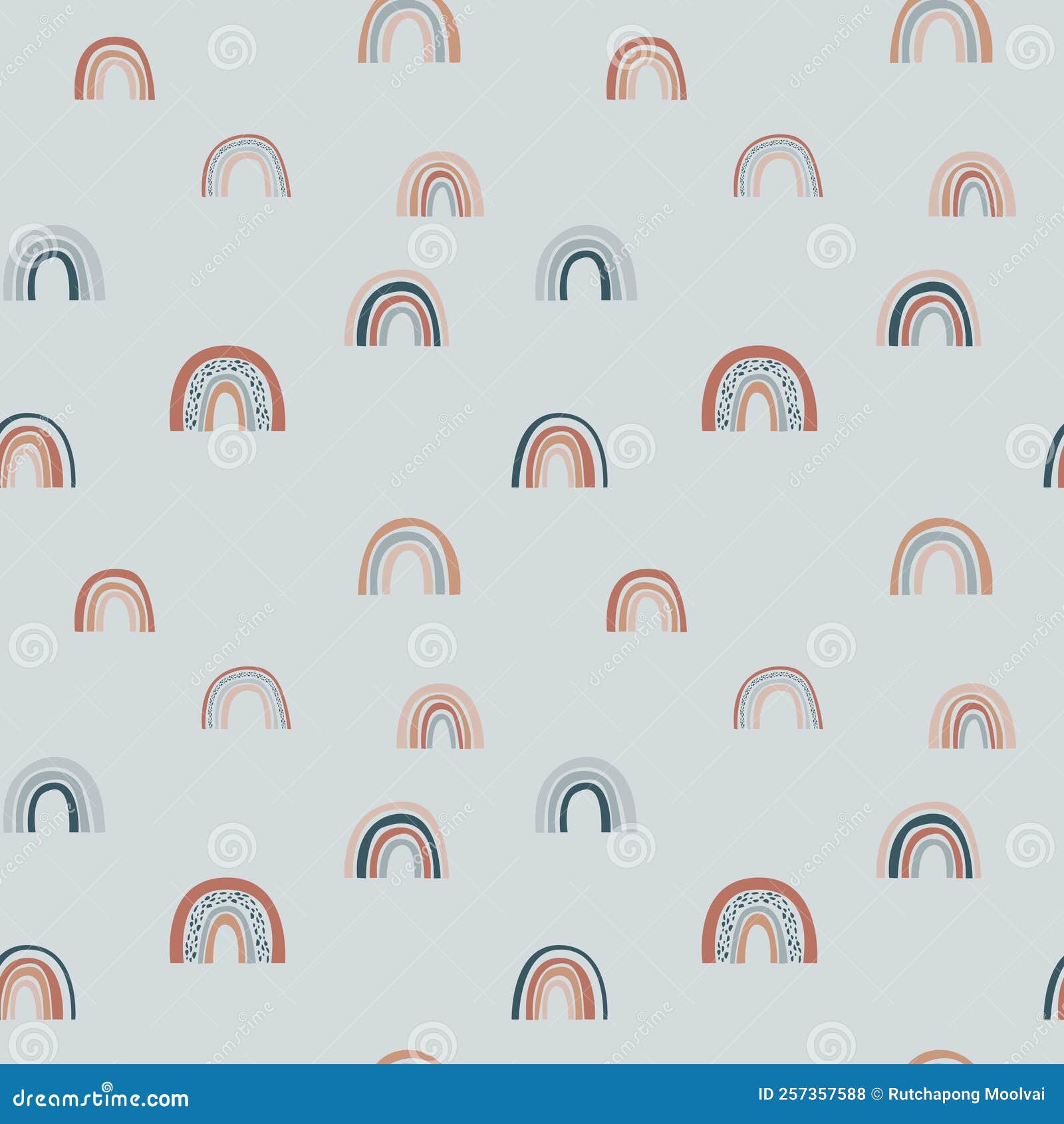 Hand Drawn Modern Doodle Seamless Pattern Stock Illustration ...