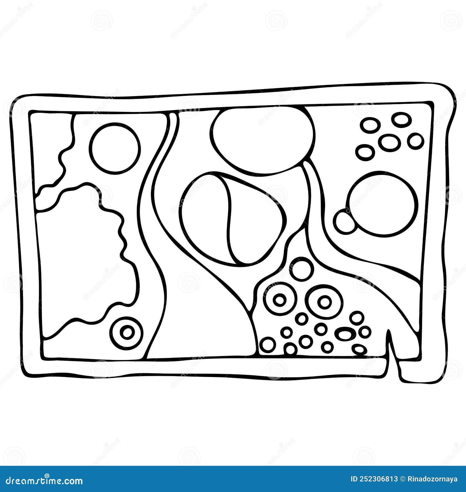 Hand Drawn Moon Map Isolated on White Background. Stock Vector ...