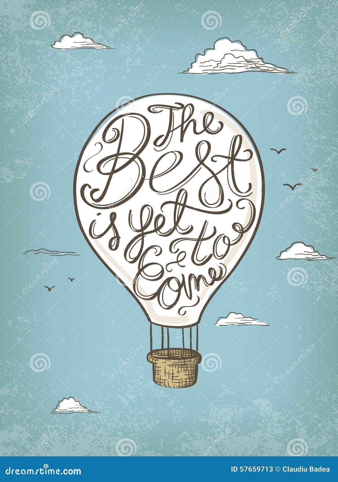 Hand Drawn Motivational Poster Stock Illustration - Illustration of ...