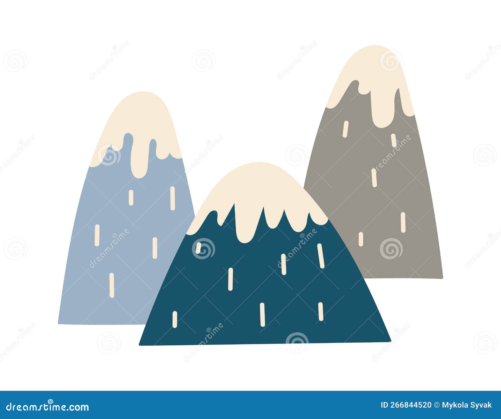 Hand Drawn Mountain Doodle Element Flat Icon Stock Vector ...