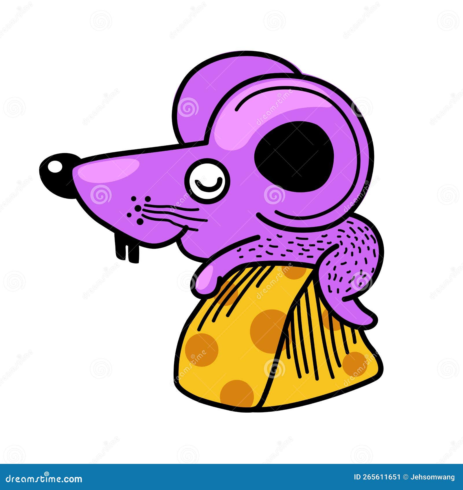 Hand drawn mouse character stock vector. Illustration of outlined ...