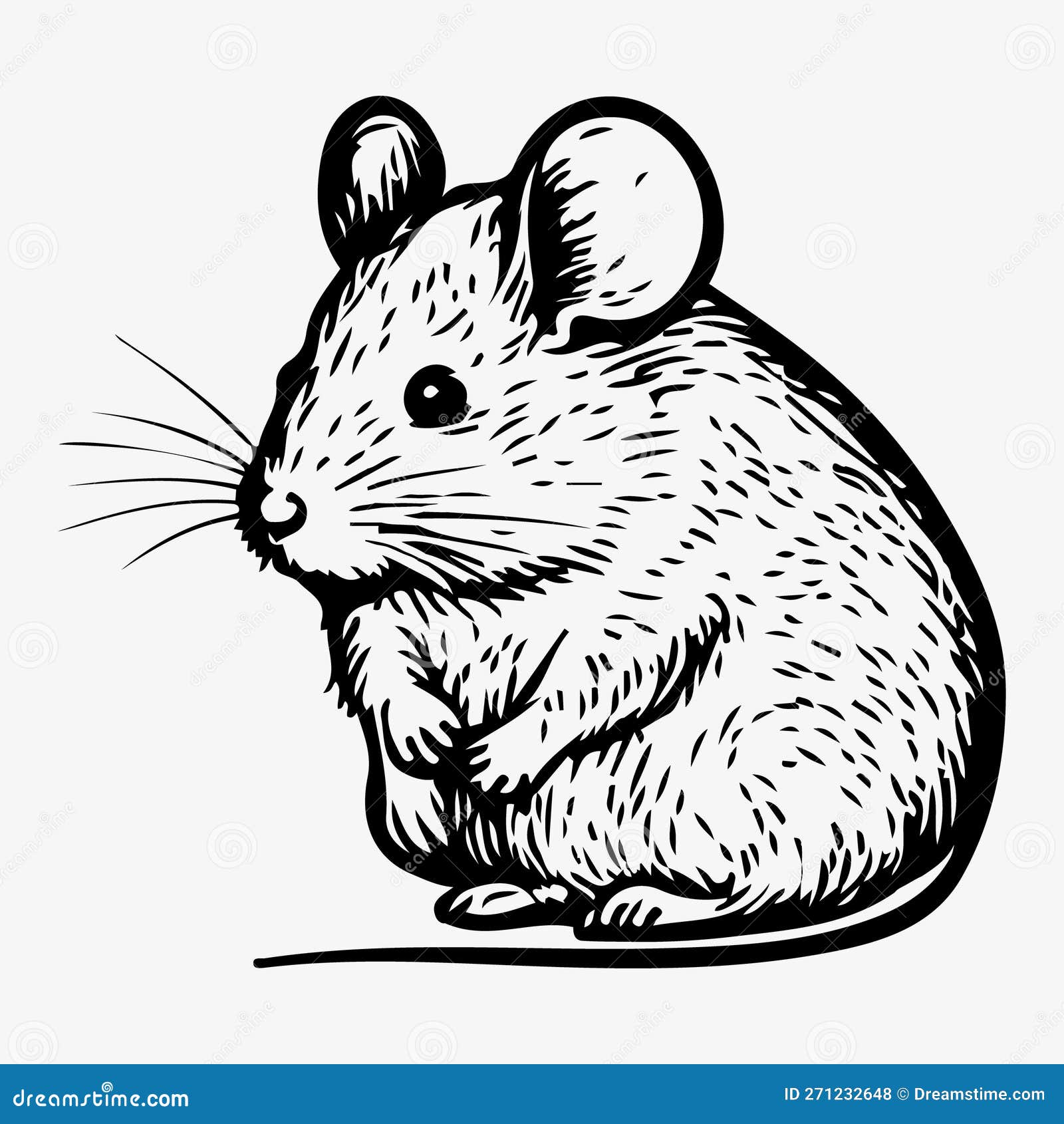 Hand Drawn Mouse or Rat. Sketch, Vector Illustration Stock Vector ...